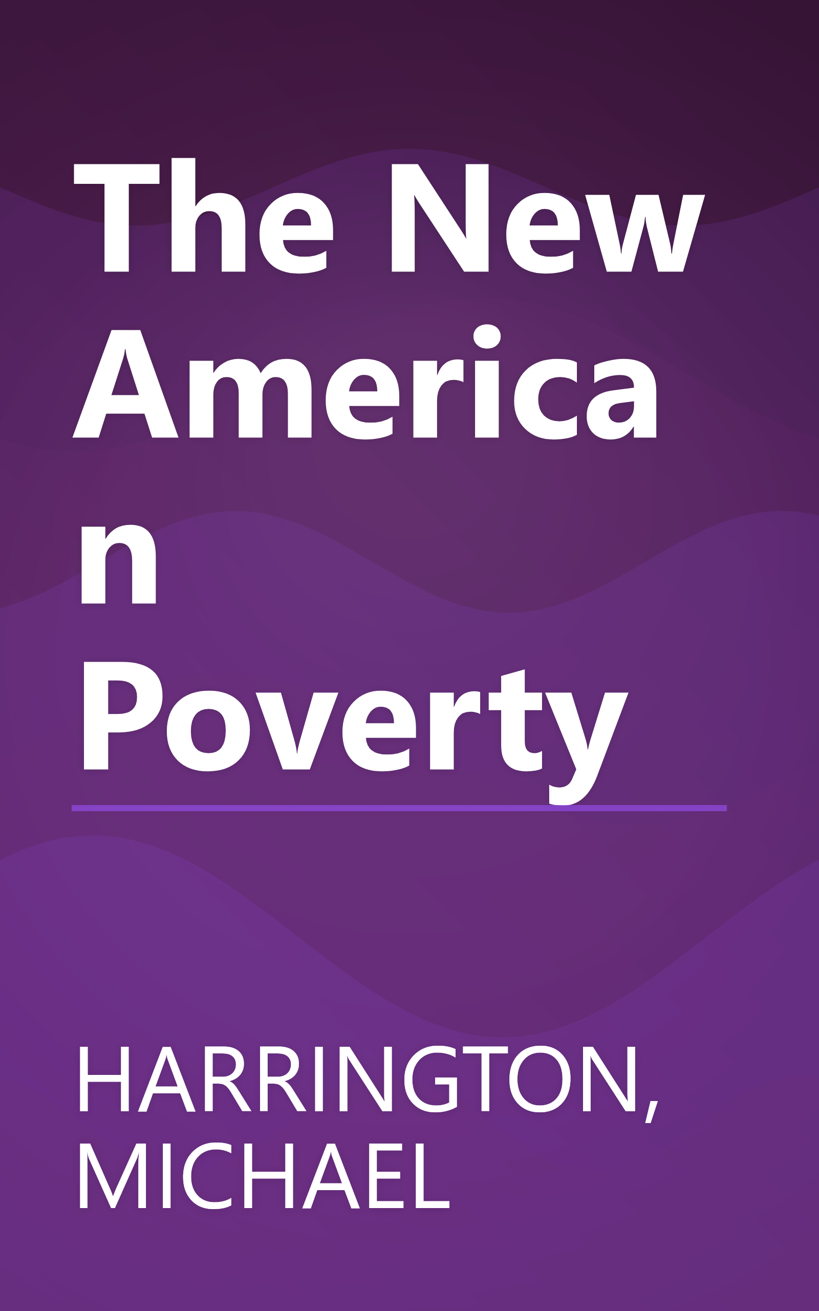 The New American Poverty book cover