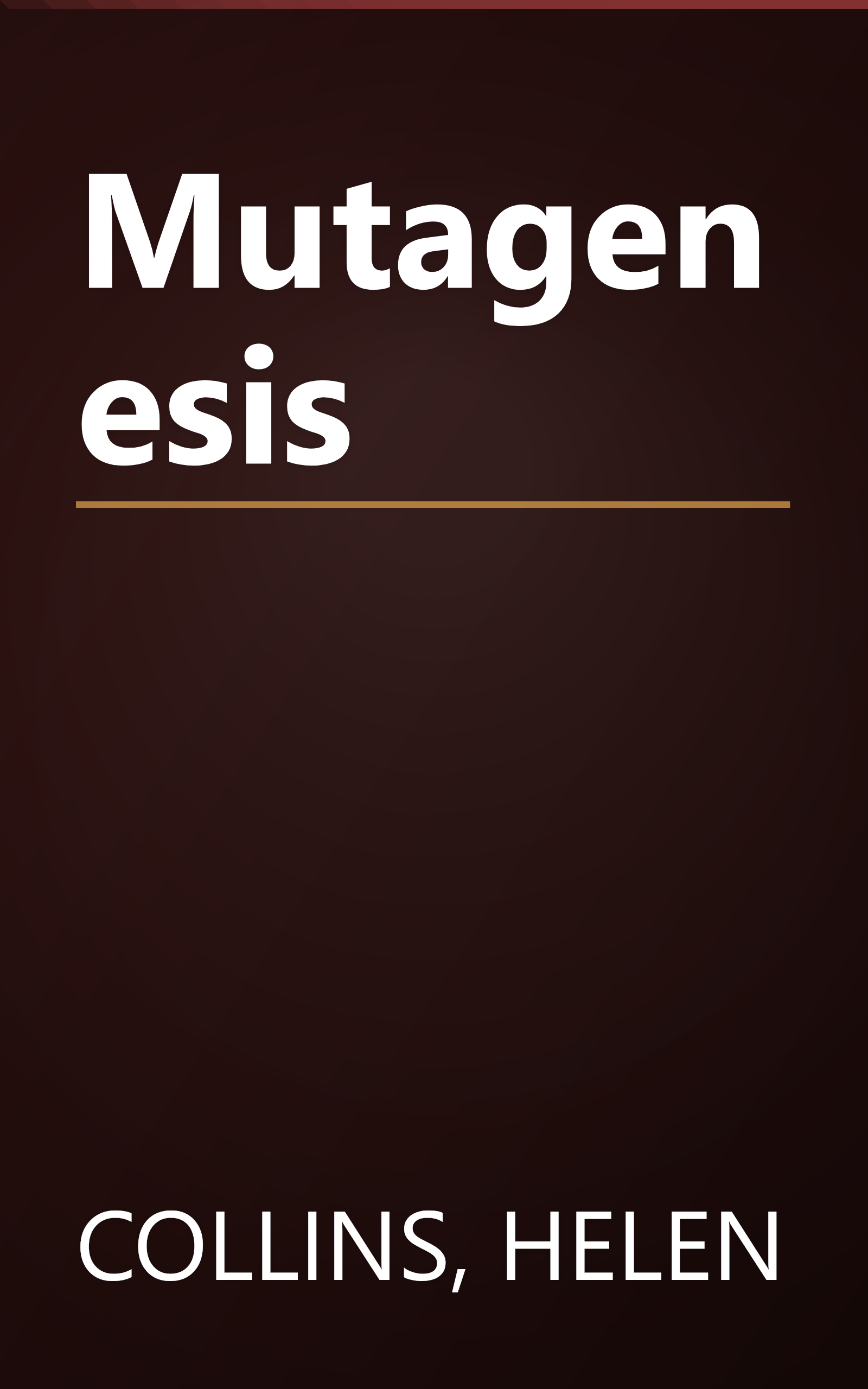 Mutagenesis book cover