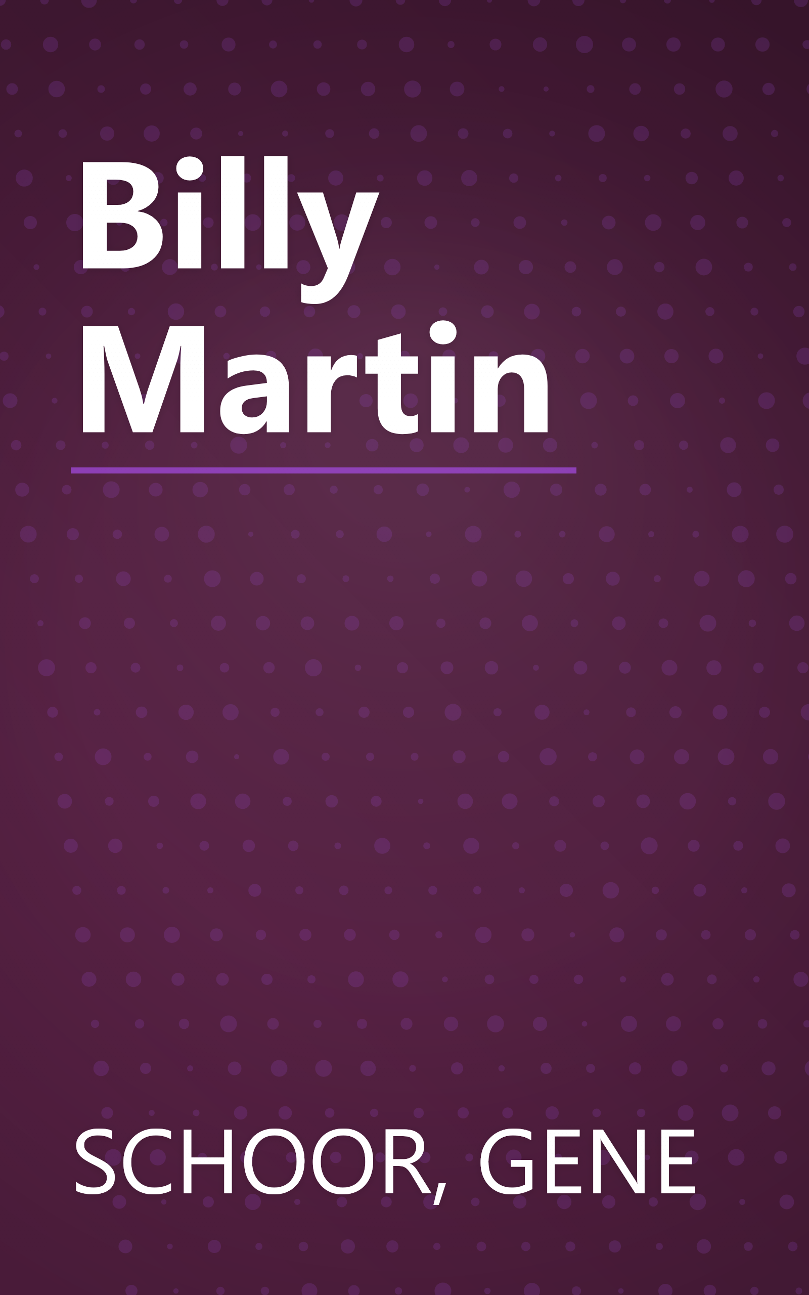 Billy Martin book cover