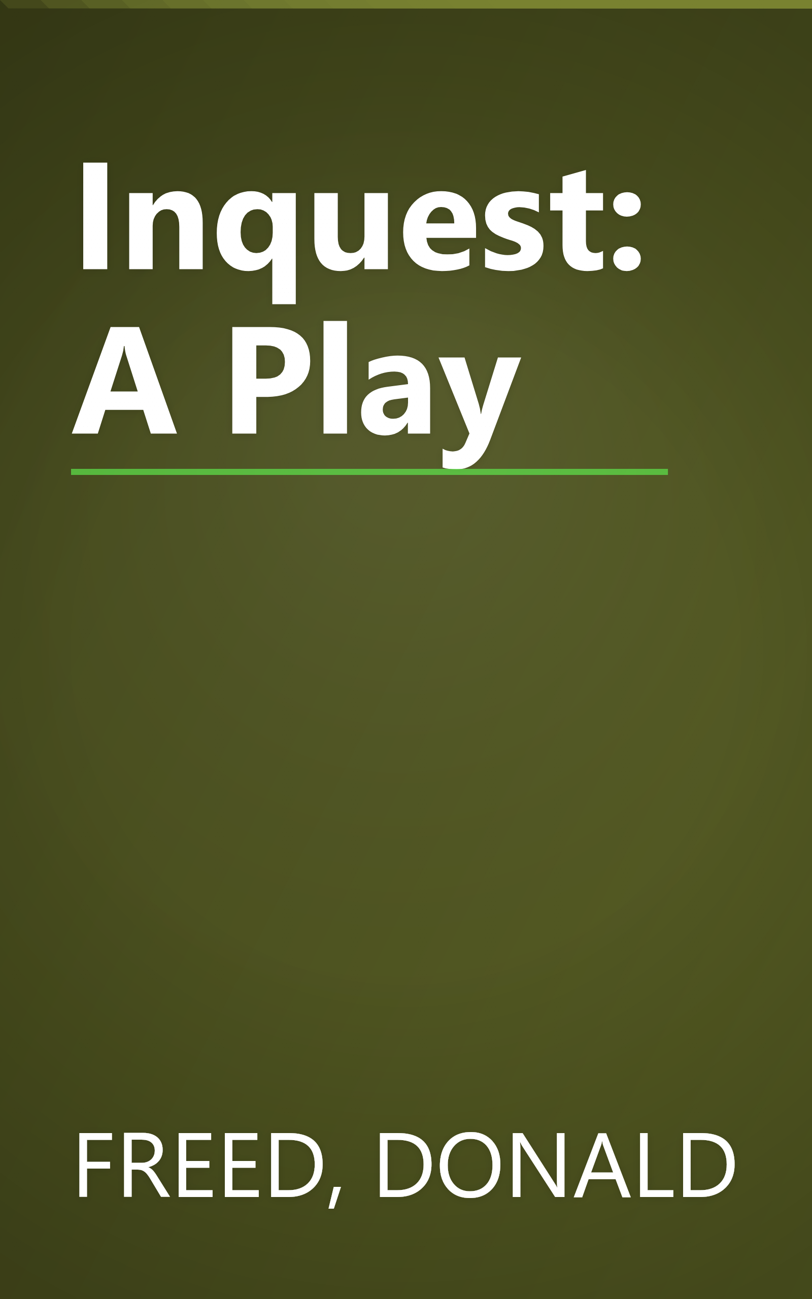 Inquest: A Play book cover