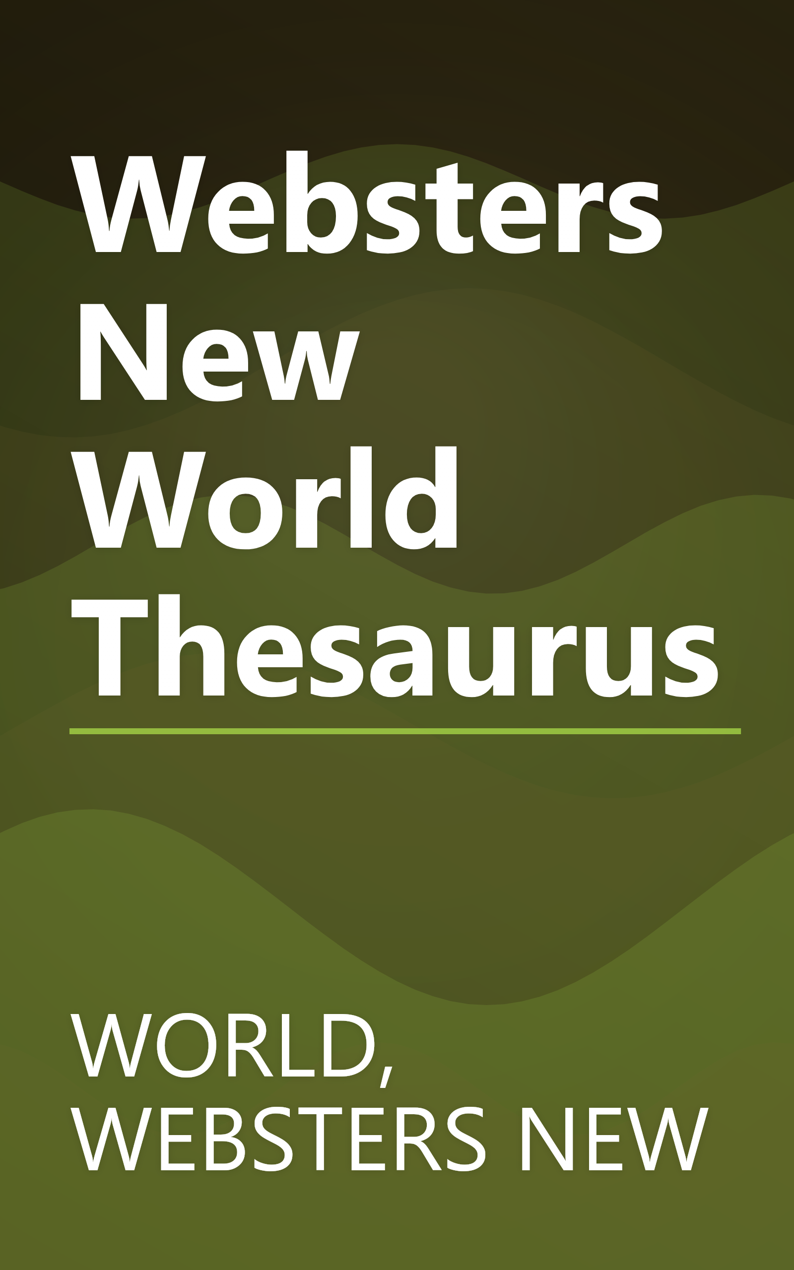 Websters New World Thesaurus book cover