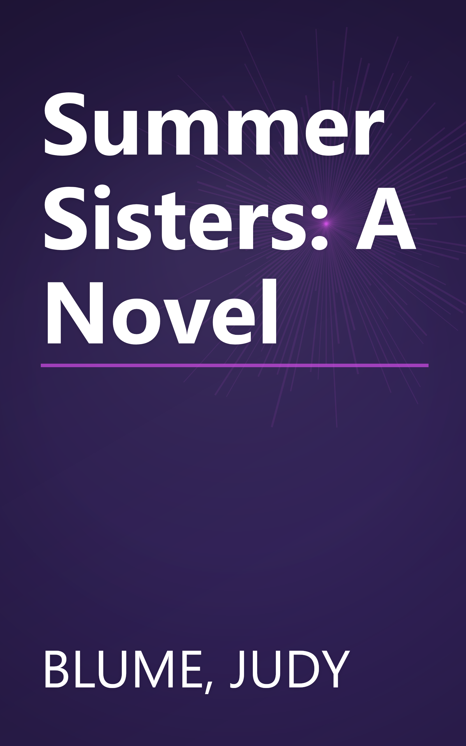 Summer Sisters: A Novel book cover