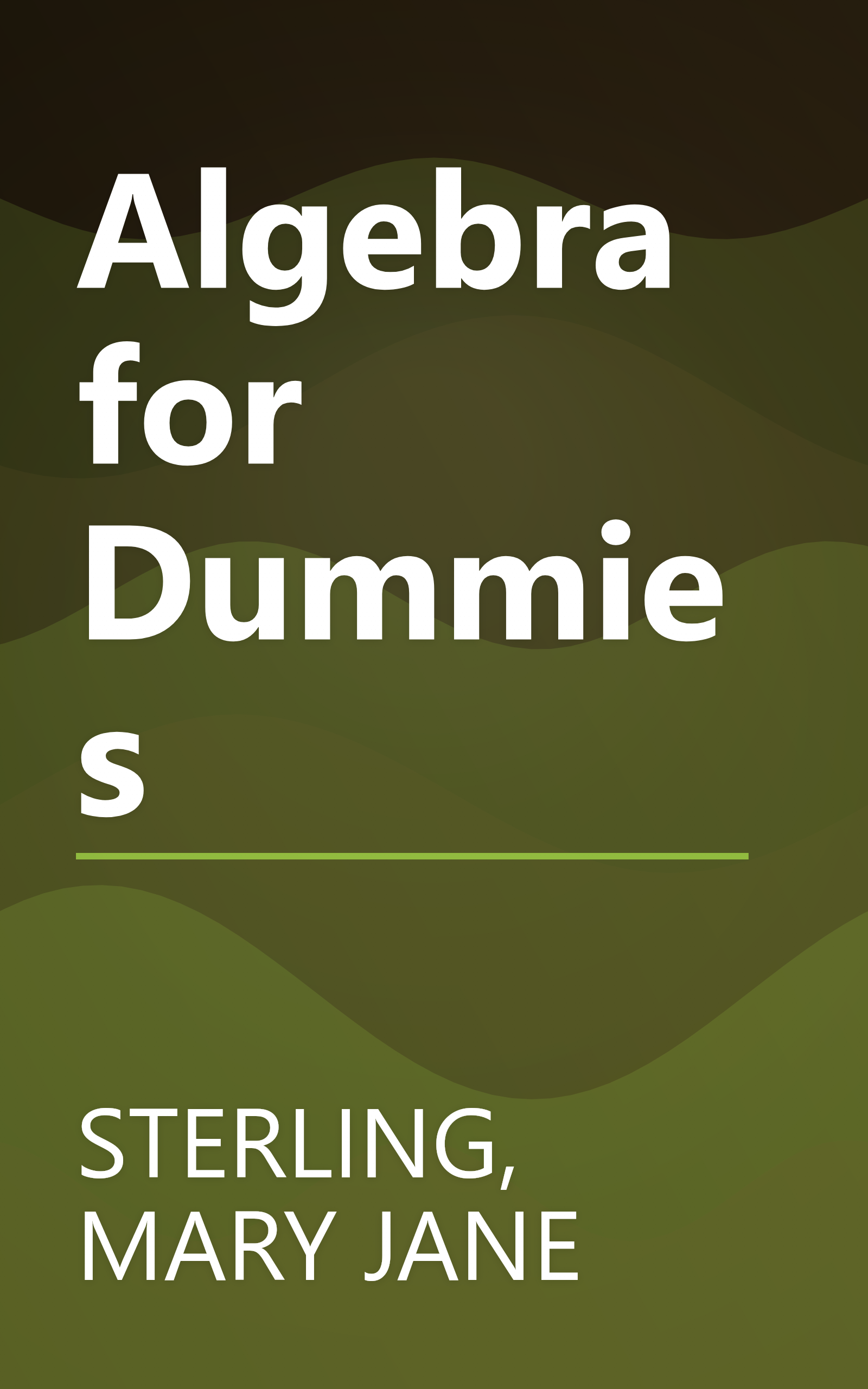 Algebra for Dummies book cover