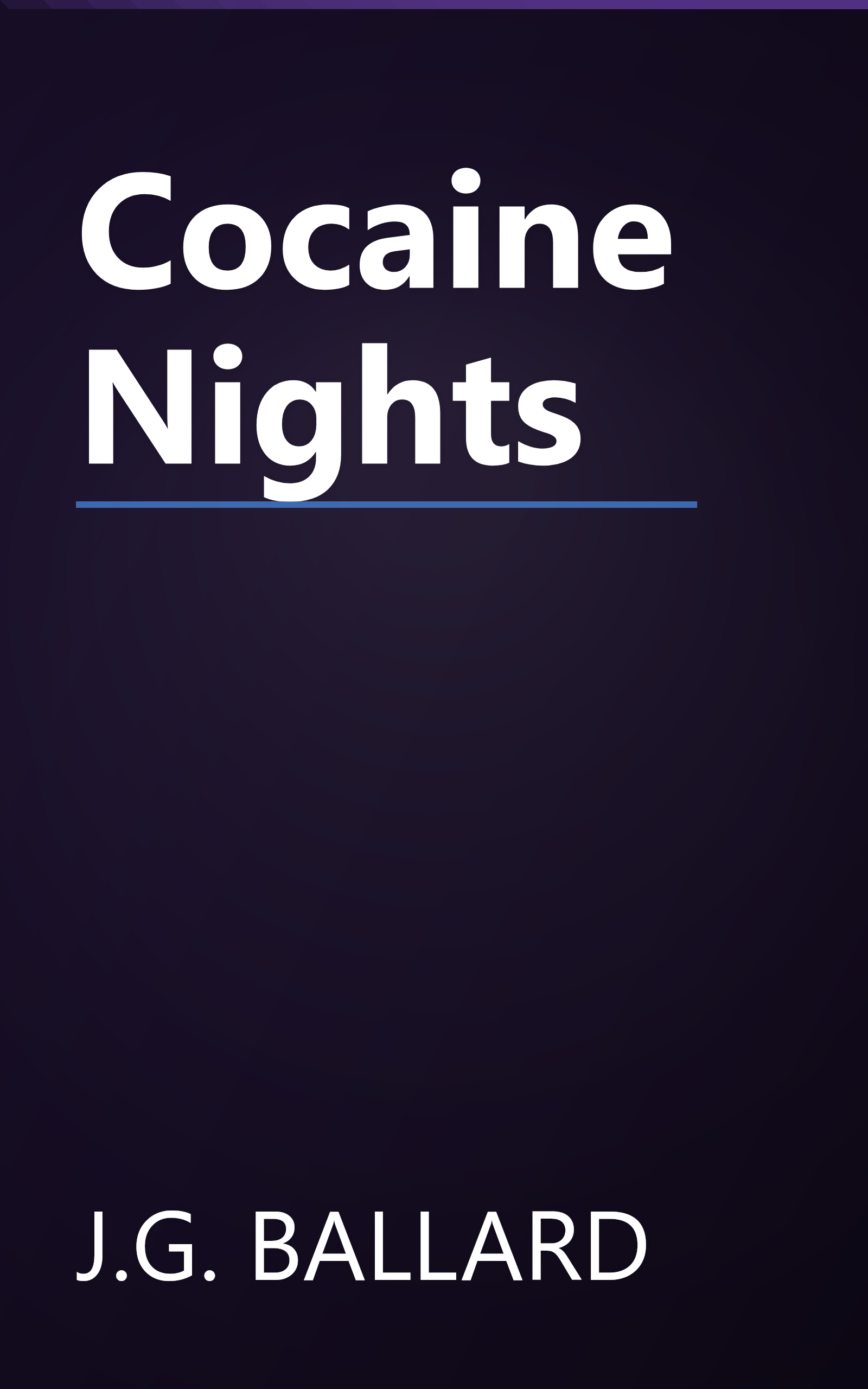 Cocaine Nights book cover