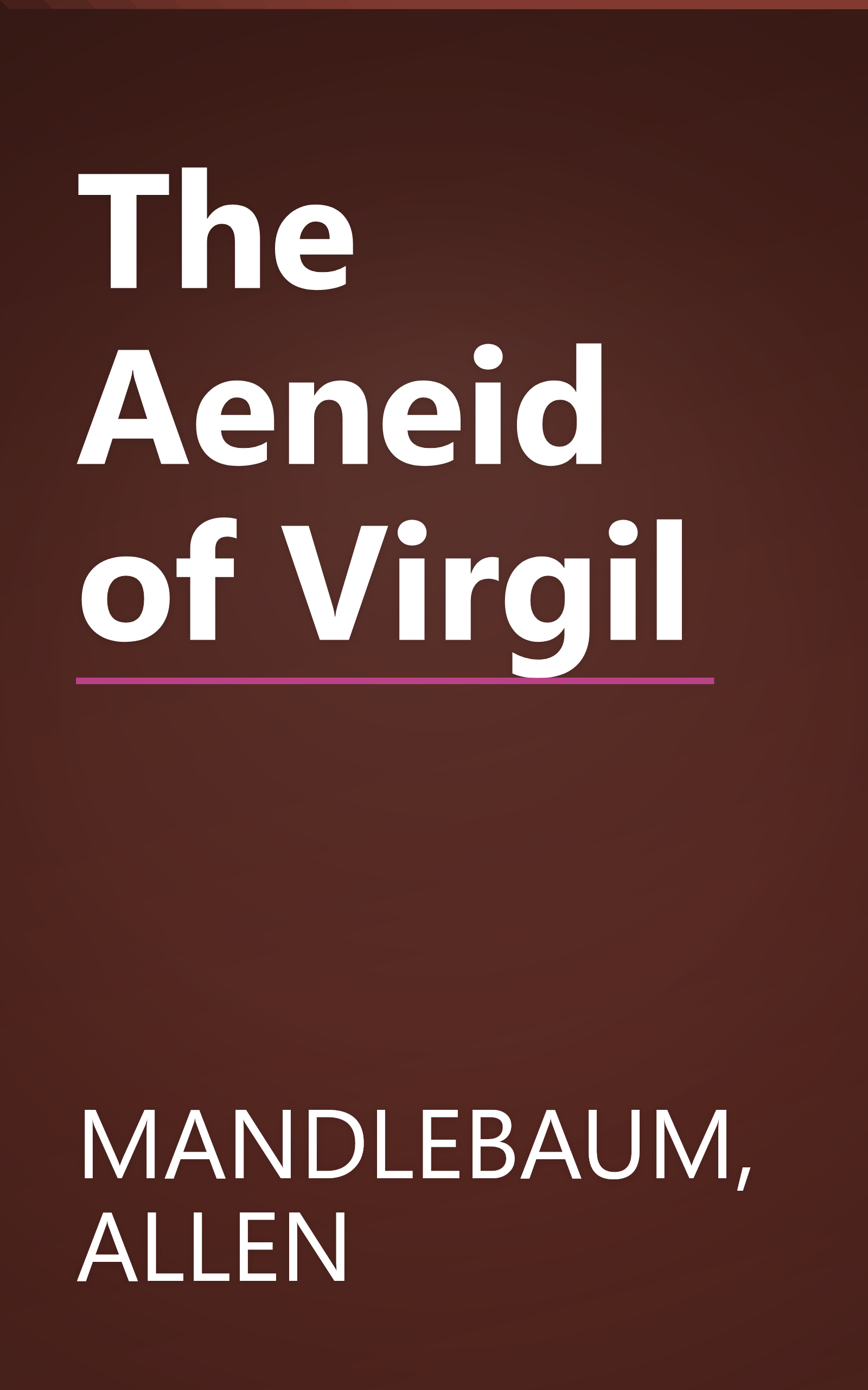 The Aeneid of Virgil book cover