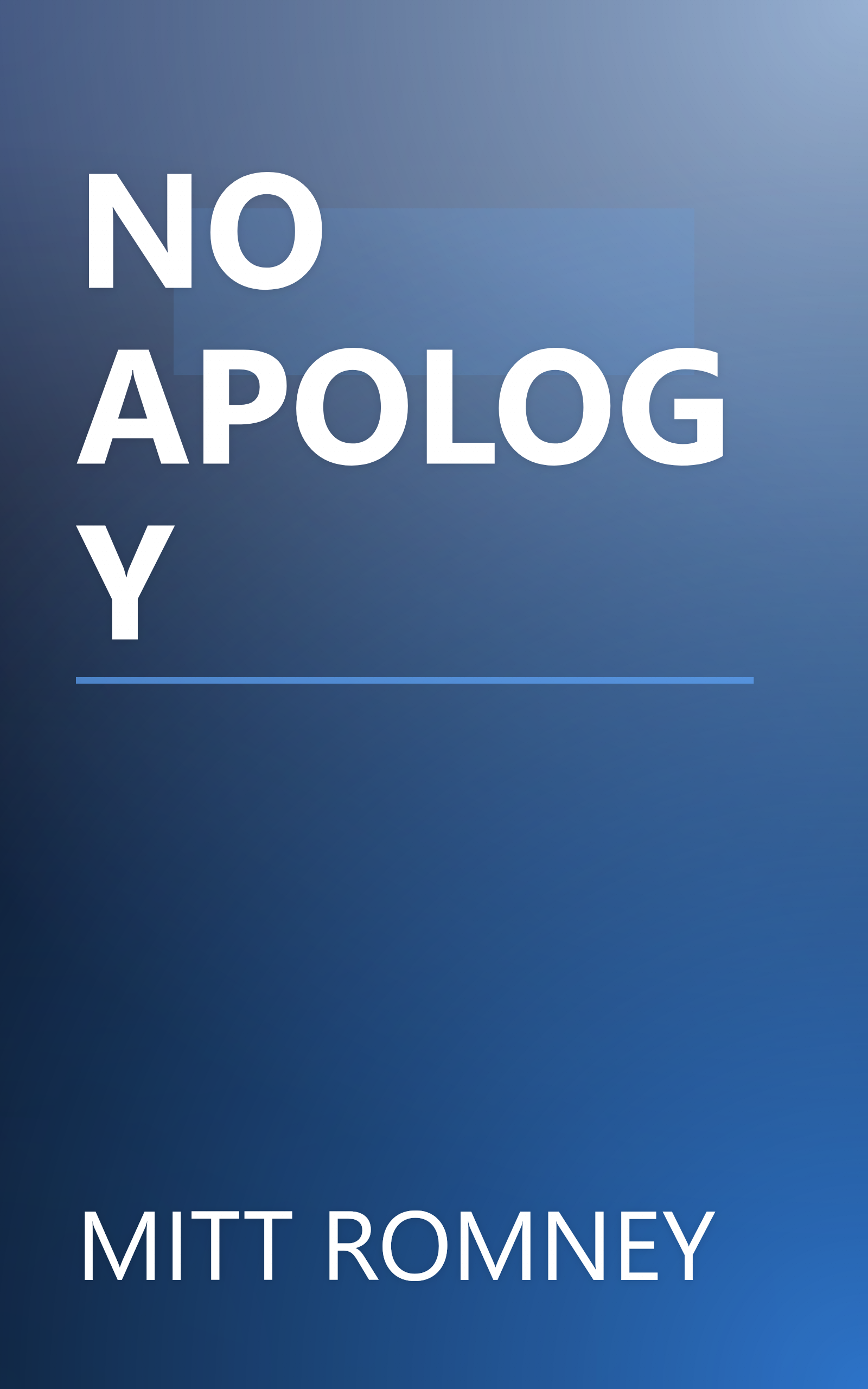 NO APOLOGY book cover