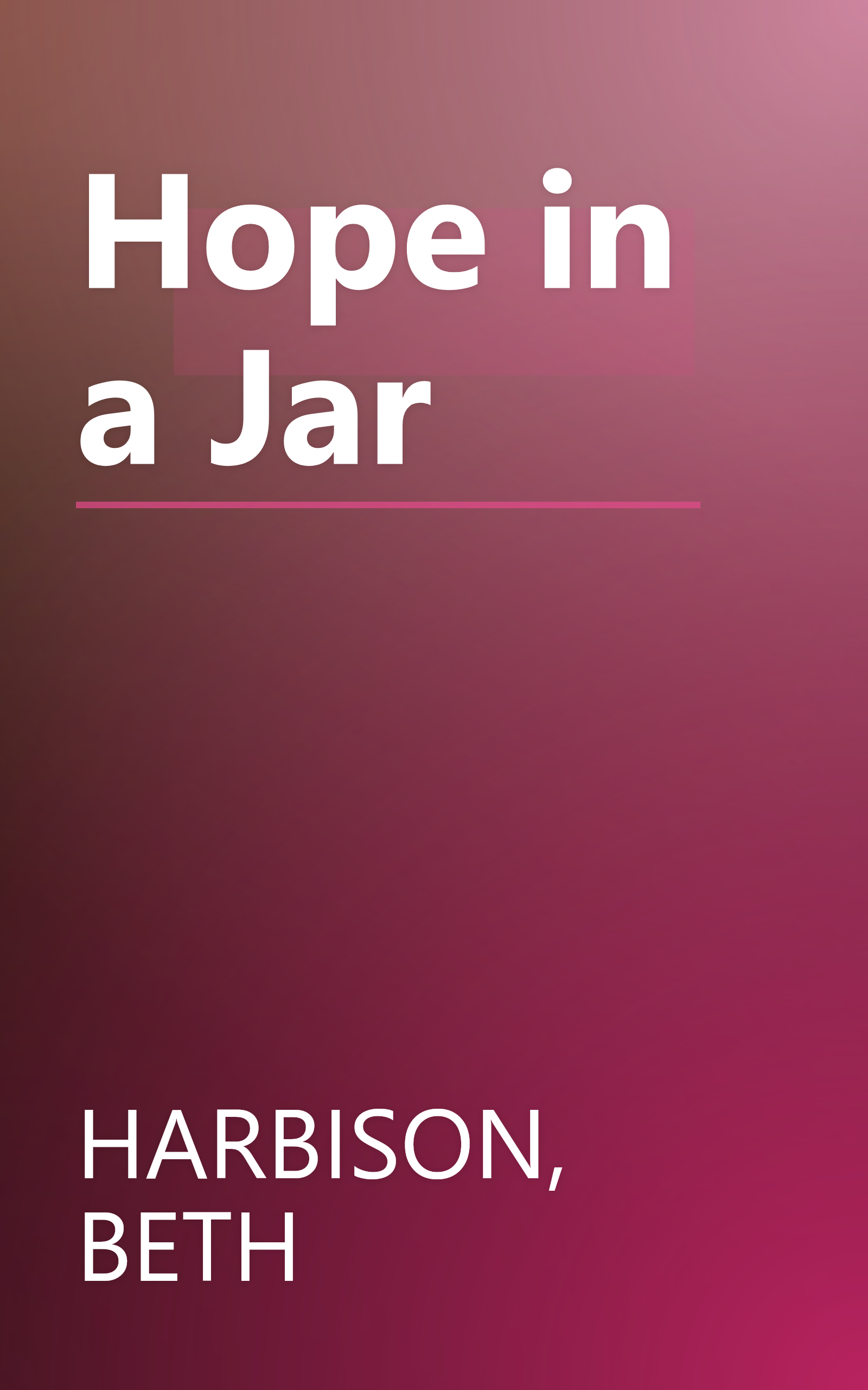 Hope in a Jar book cover