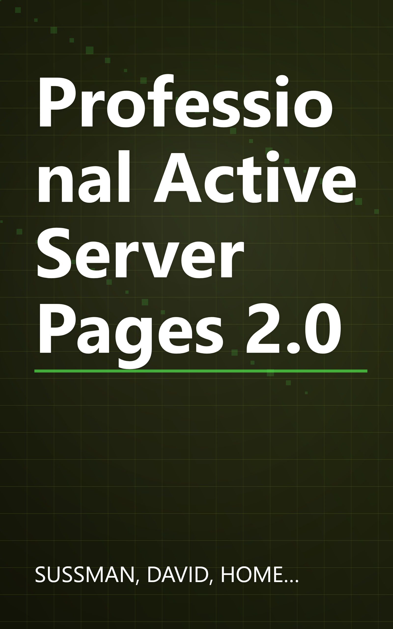 Professional Active Server Pages 2.0 book cover