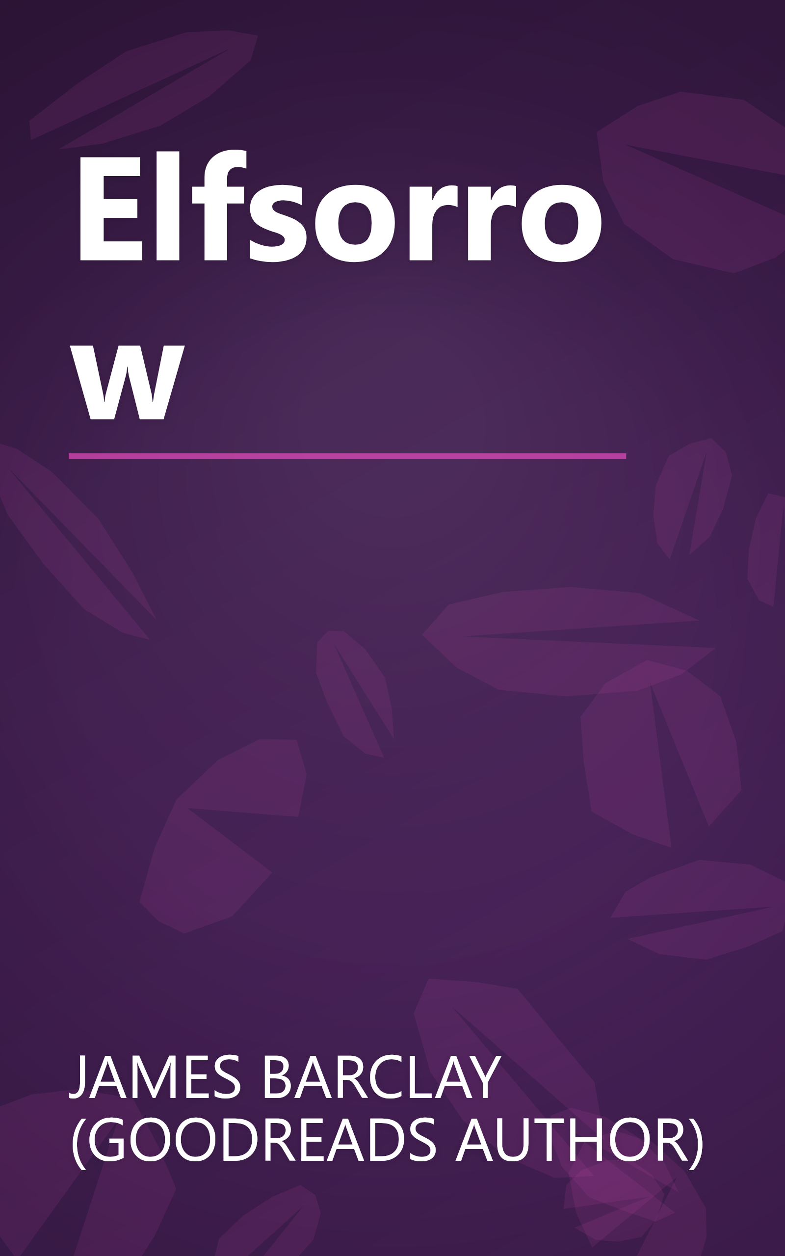 Elfsorrow book cover