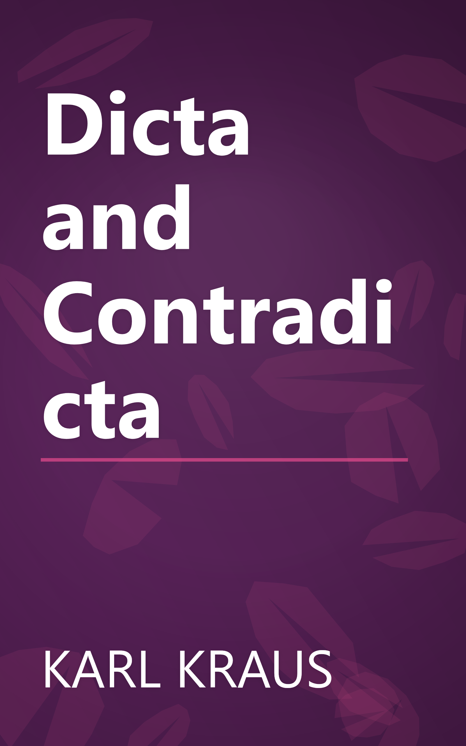 Dicta and Contradicta book cover