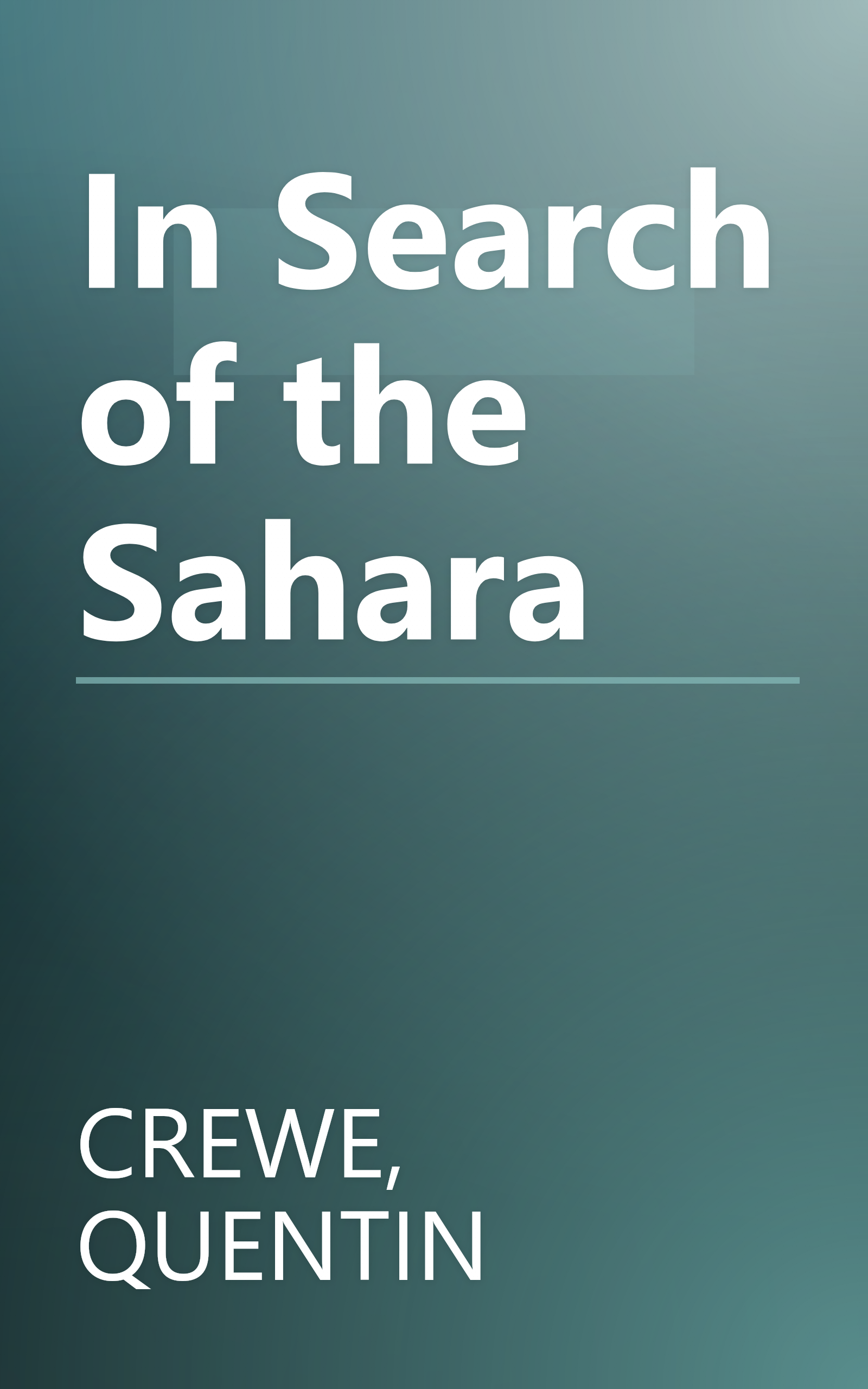In Search of the Sahara book cover