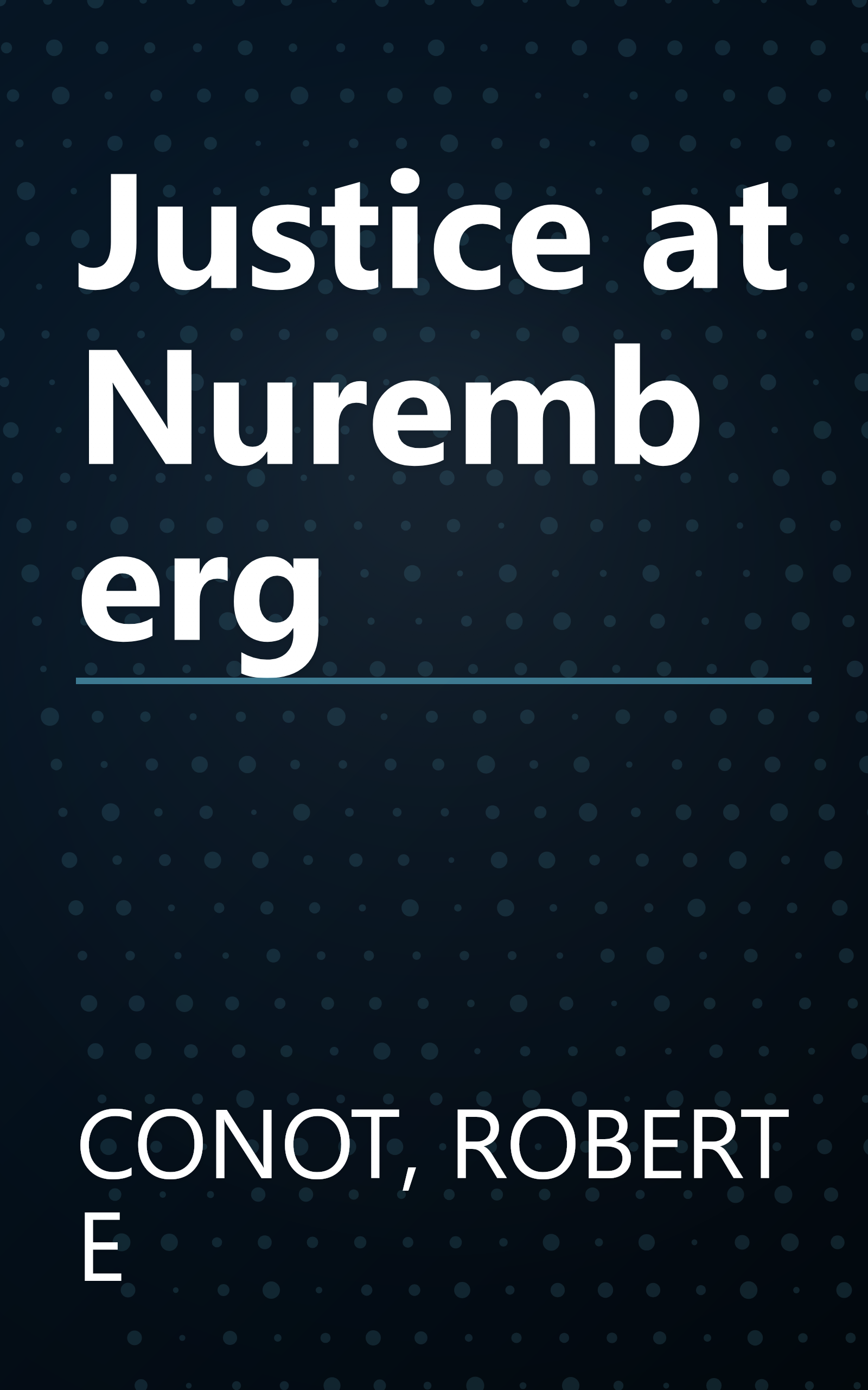 Justice at Nuremberg book cover