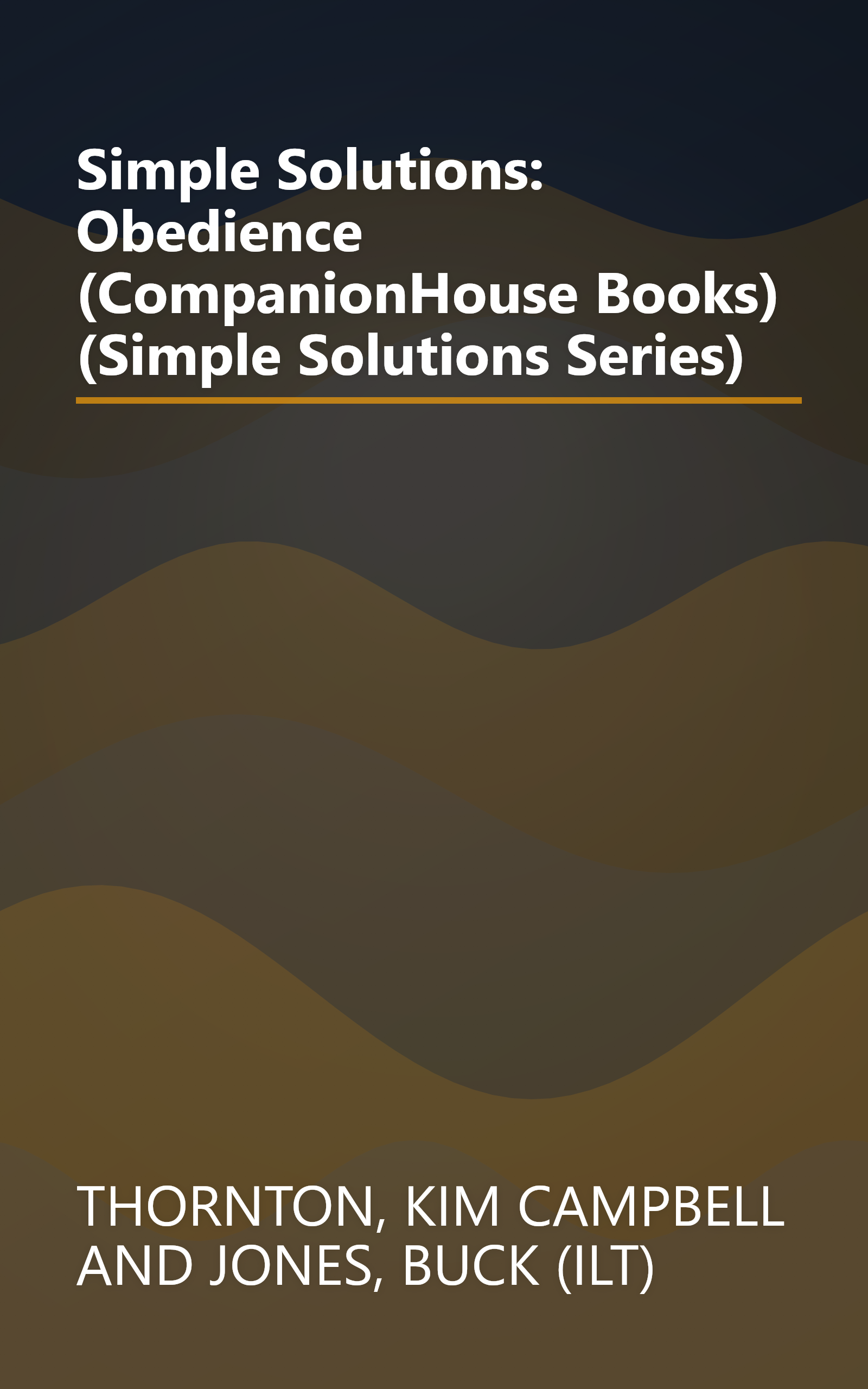 Simple Solutions: Obedience (CompanionHouse Books) (Simple Solutions Series) book cover