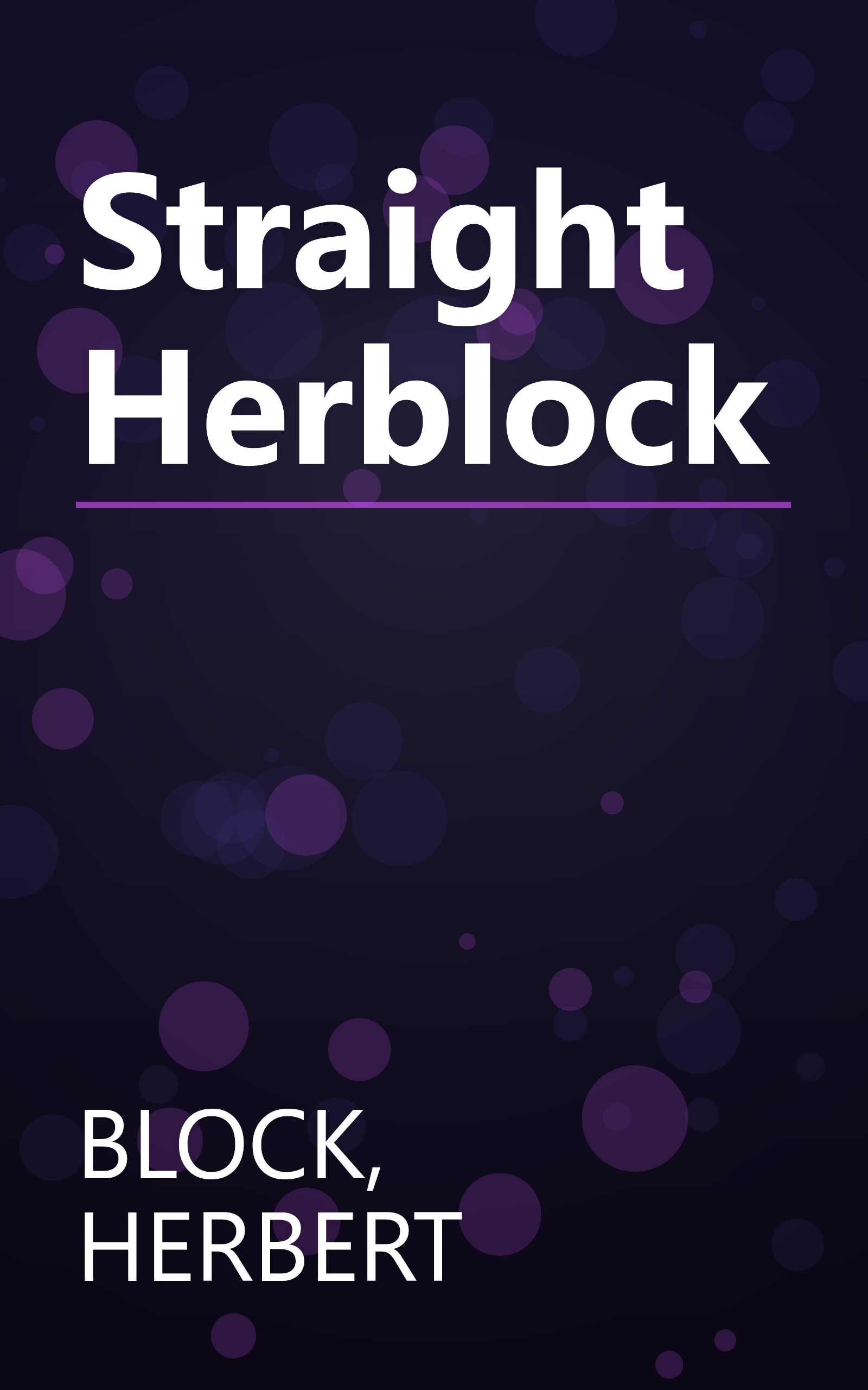 Straight Herblock book cover