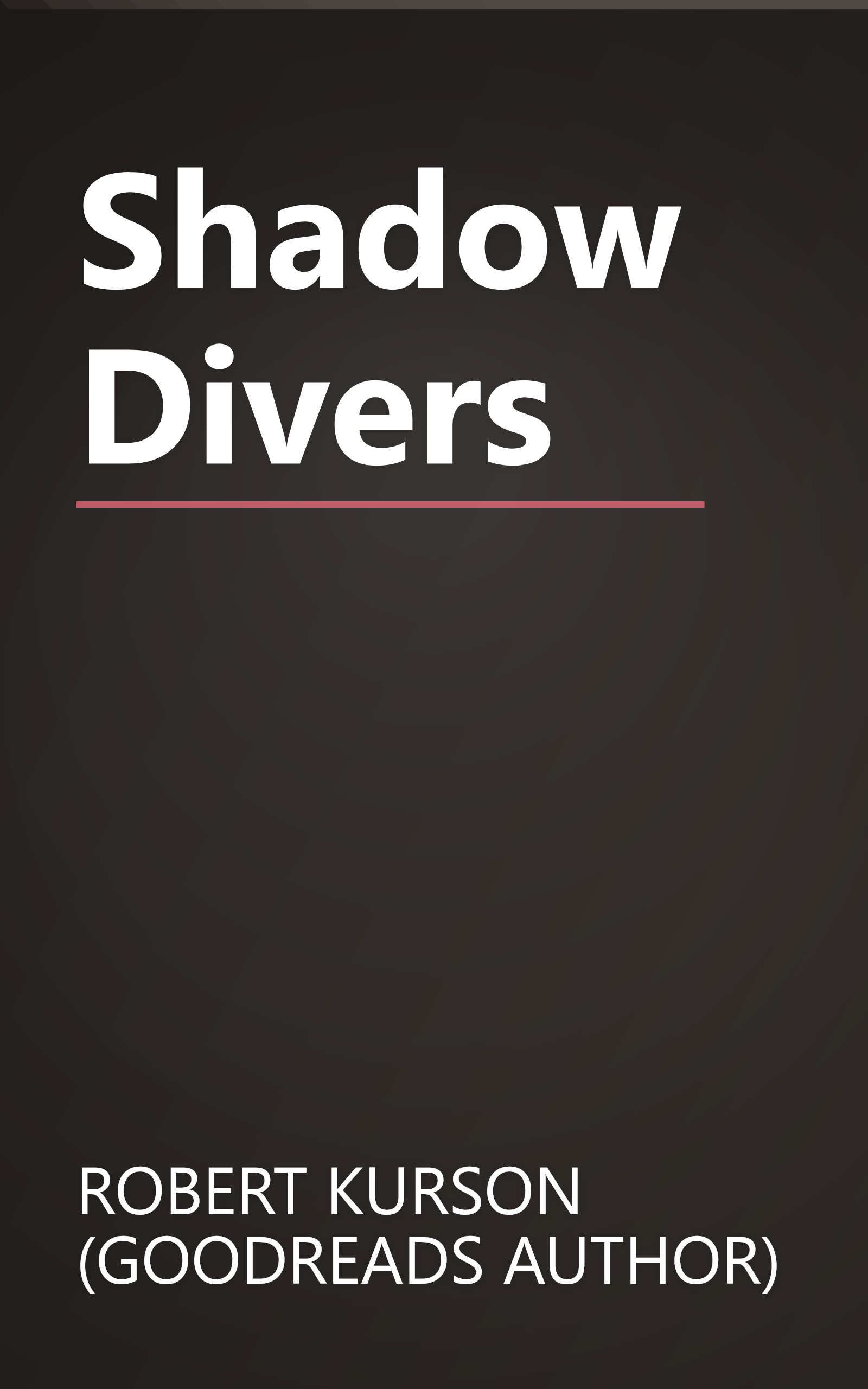 Shadow Divers book cover