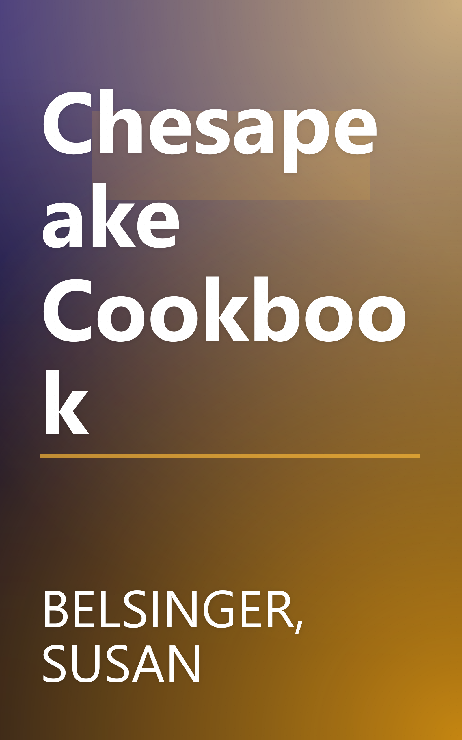Chesapeake Cookbook book cover