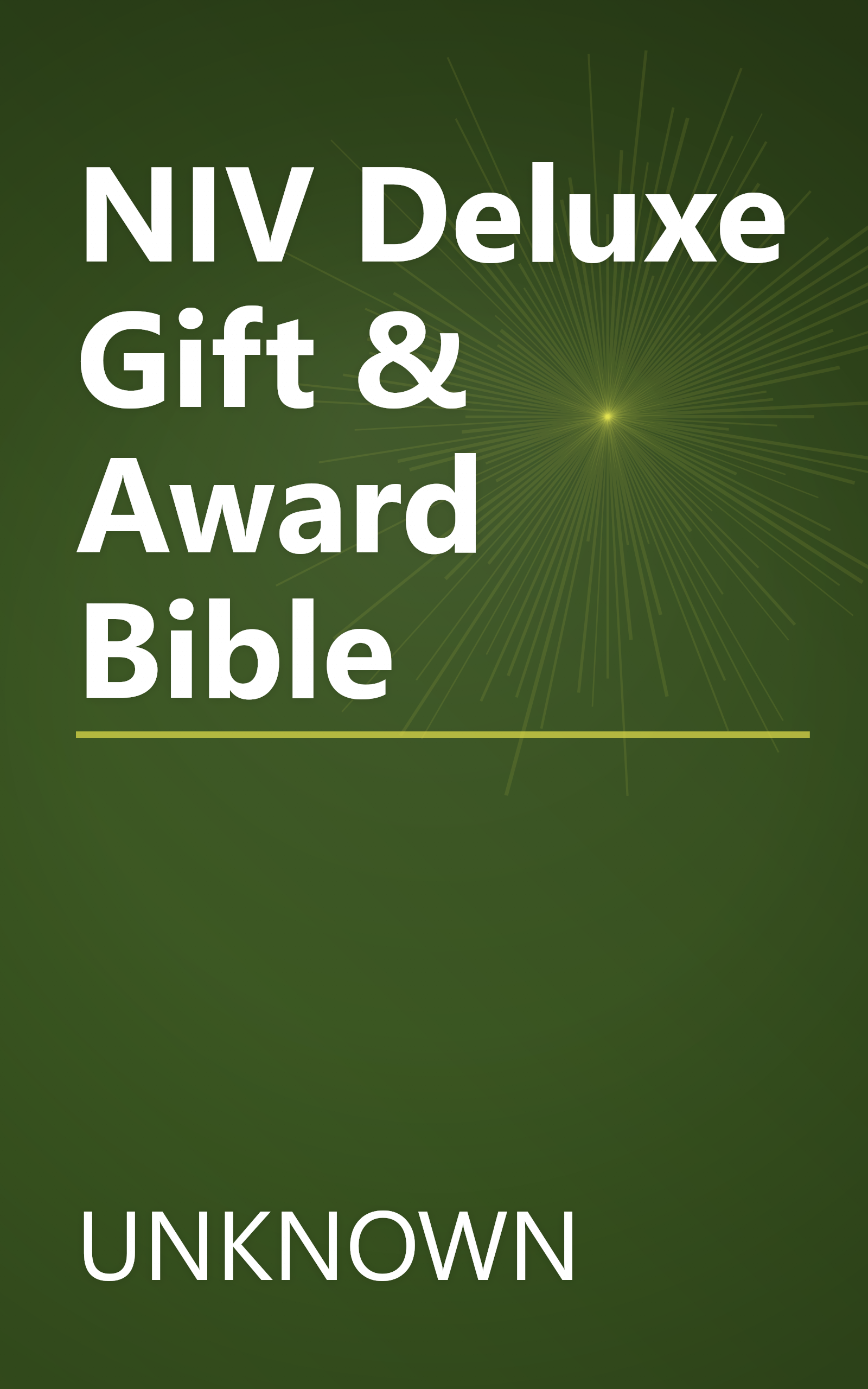 NIV Deluxe Gift & Award Bible book cover
