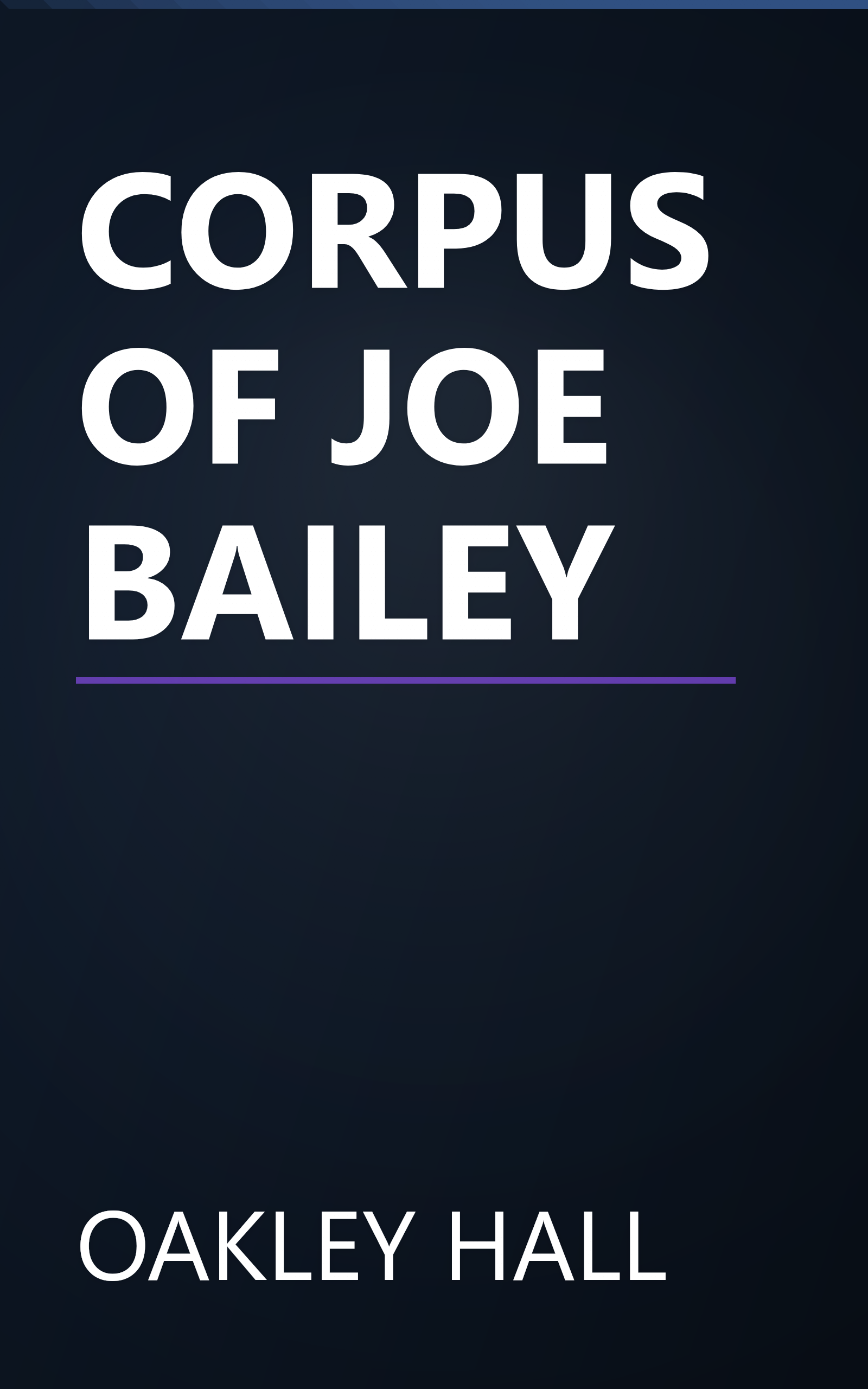 CORPUS OF JOE BAILEY book cover