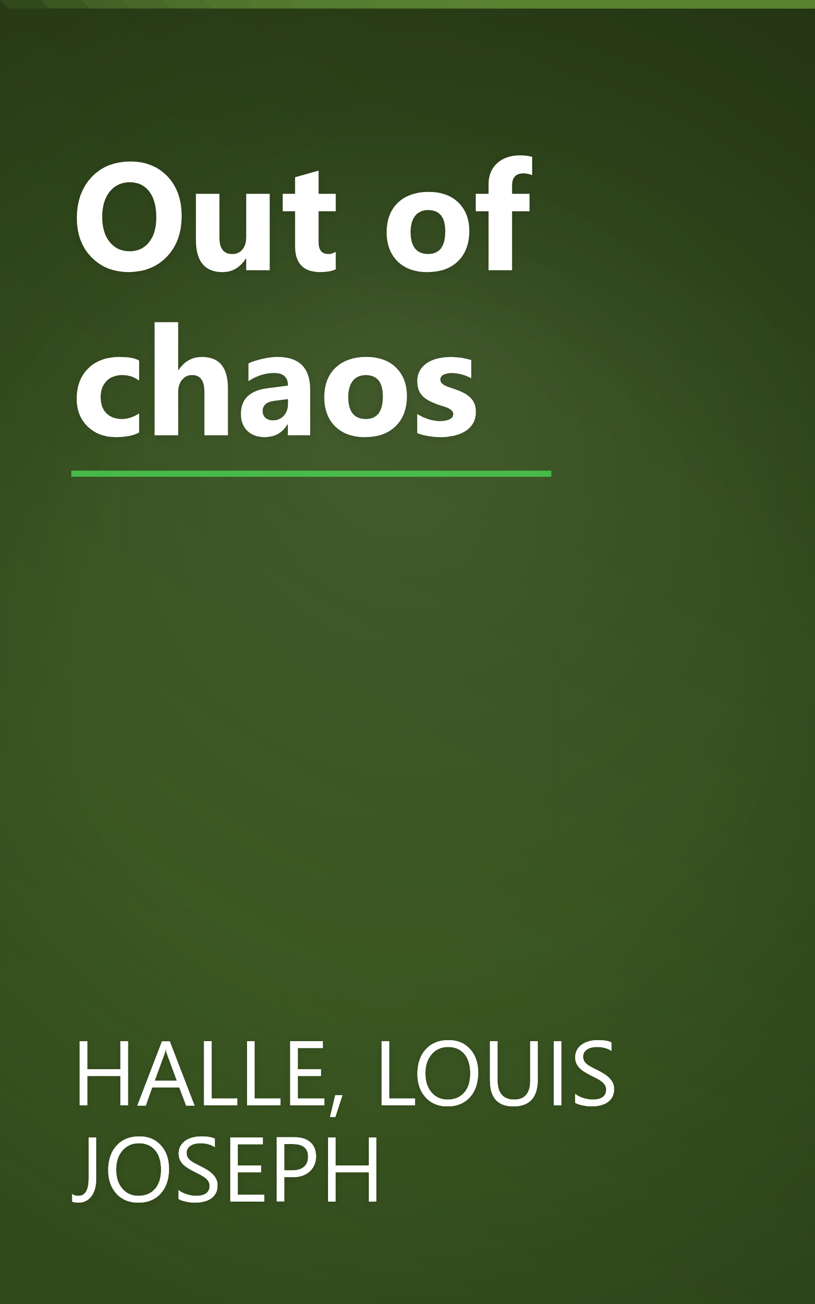 Out of chaos book cover