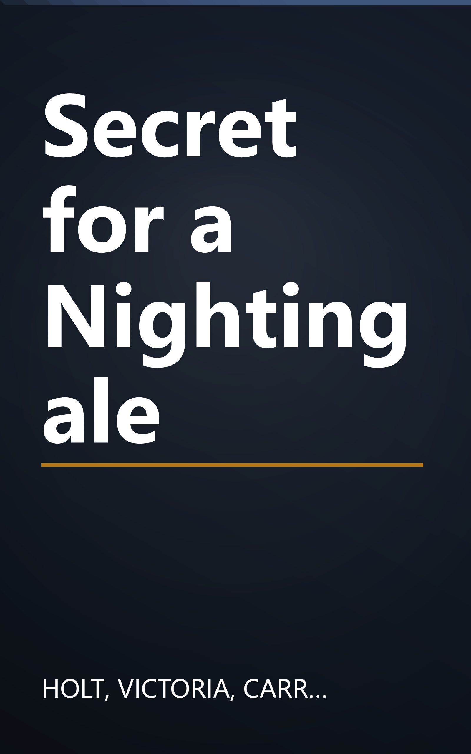 Secret for a Nightingale book cover