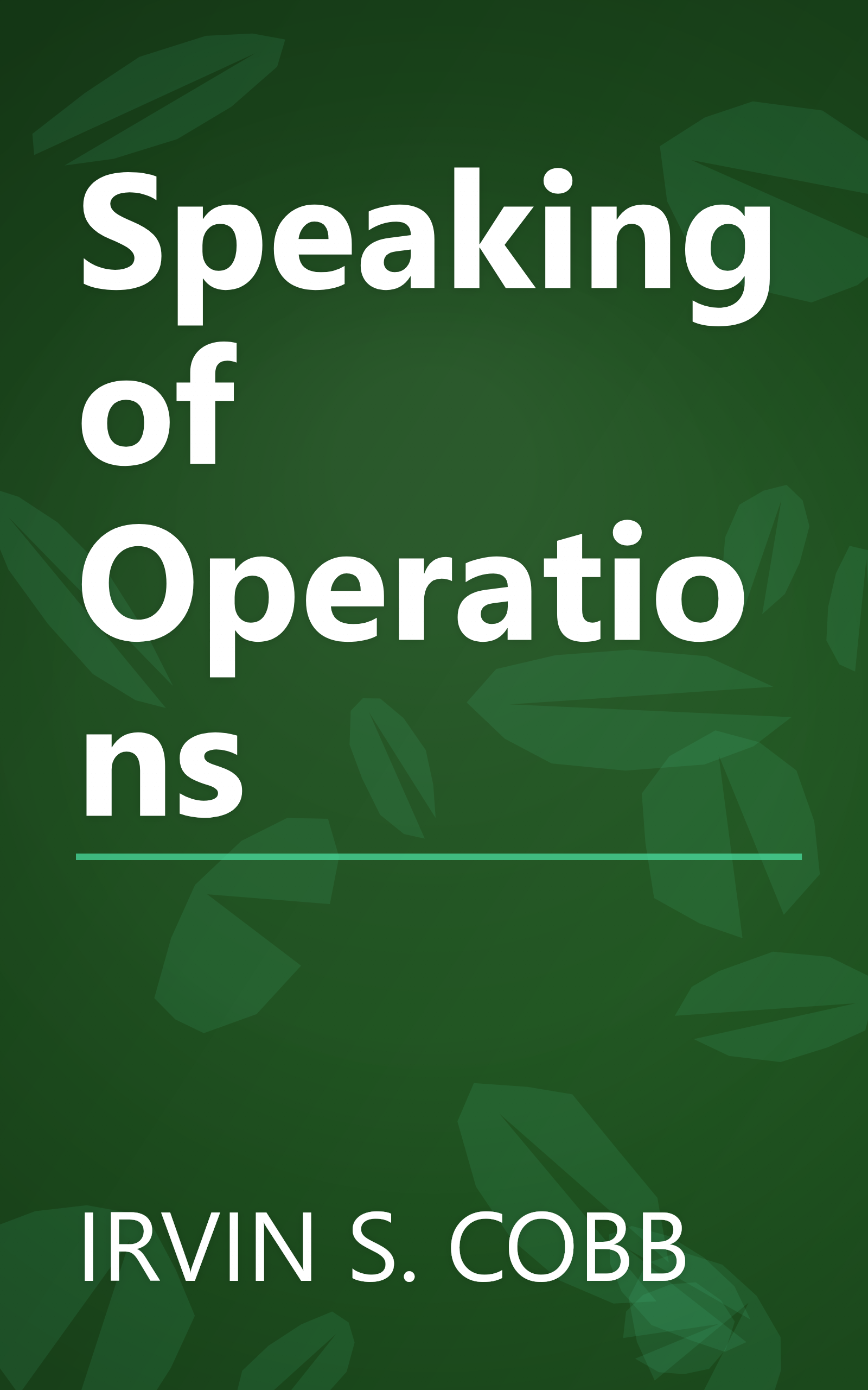 Speaking of Operations book cover