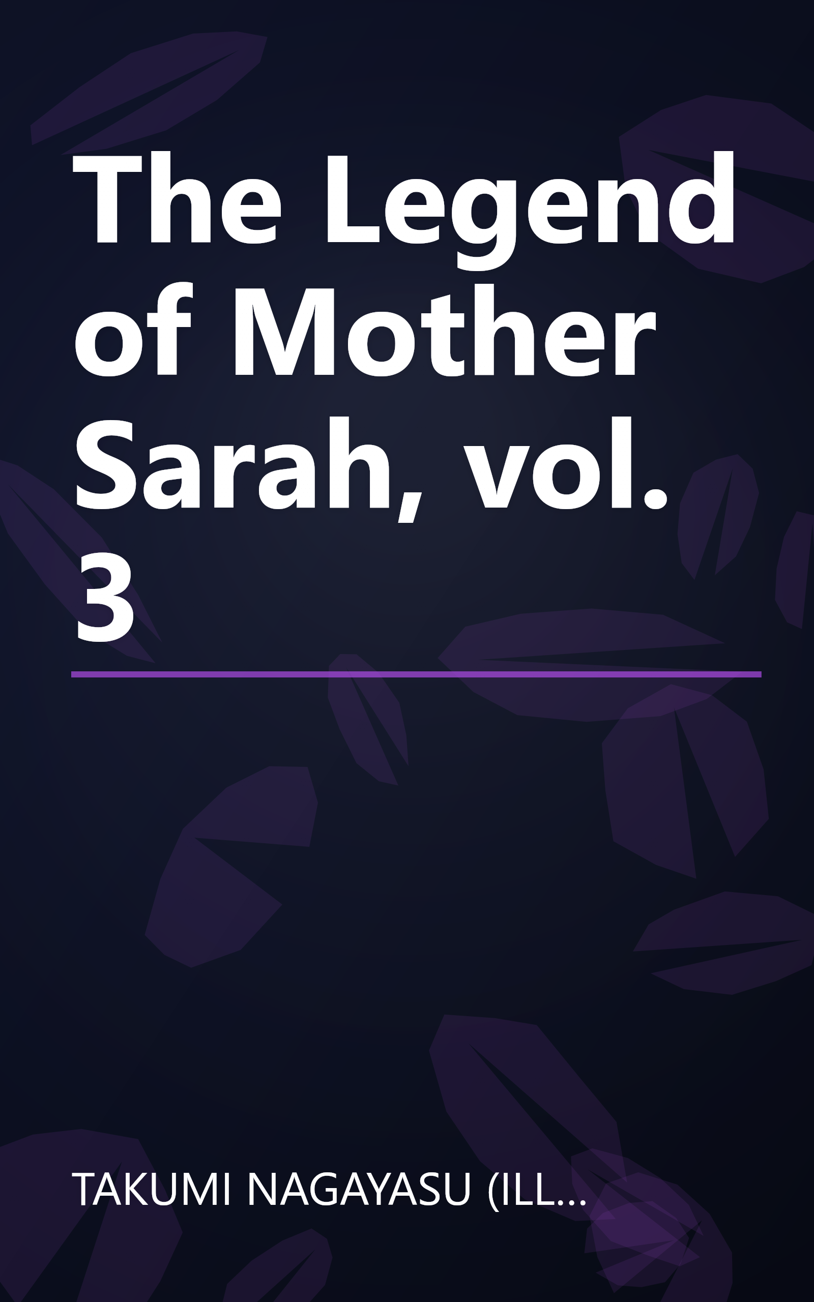 The Legend of Mother Sarah, vol. 3 book cover