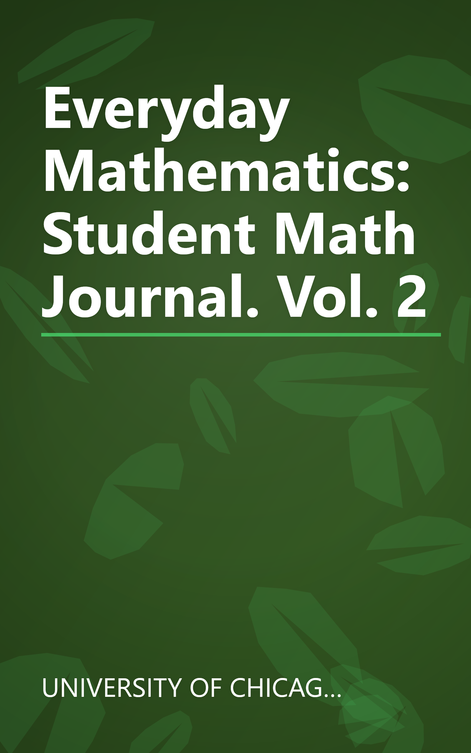Everyday Mathematics: Student Math Journal. Vol. 2 book cover