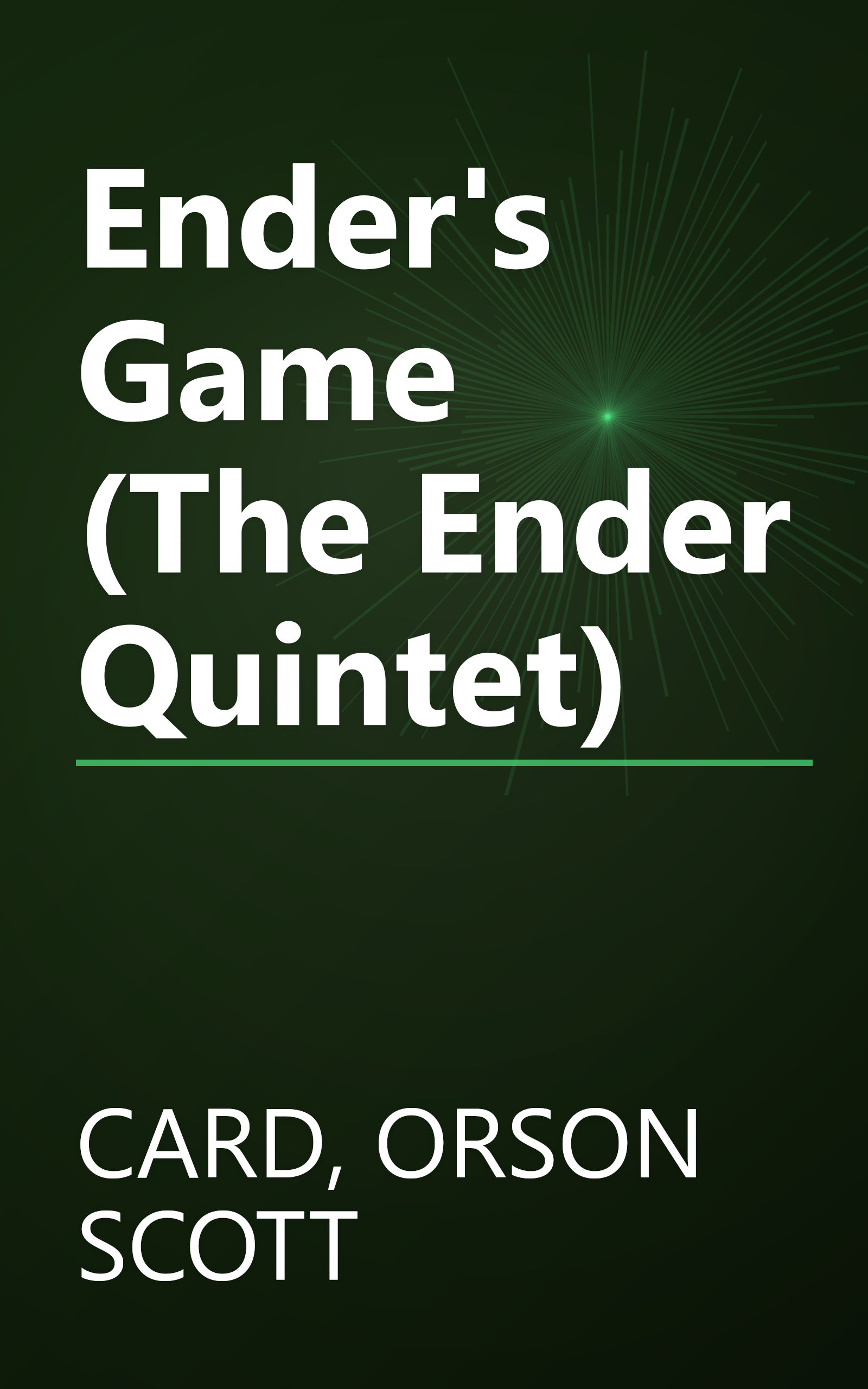 Ender's Game (The Ender Quintet) book cover