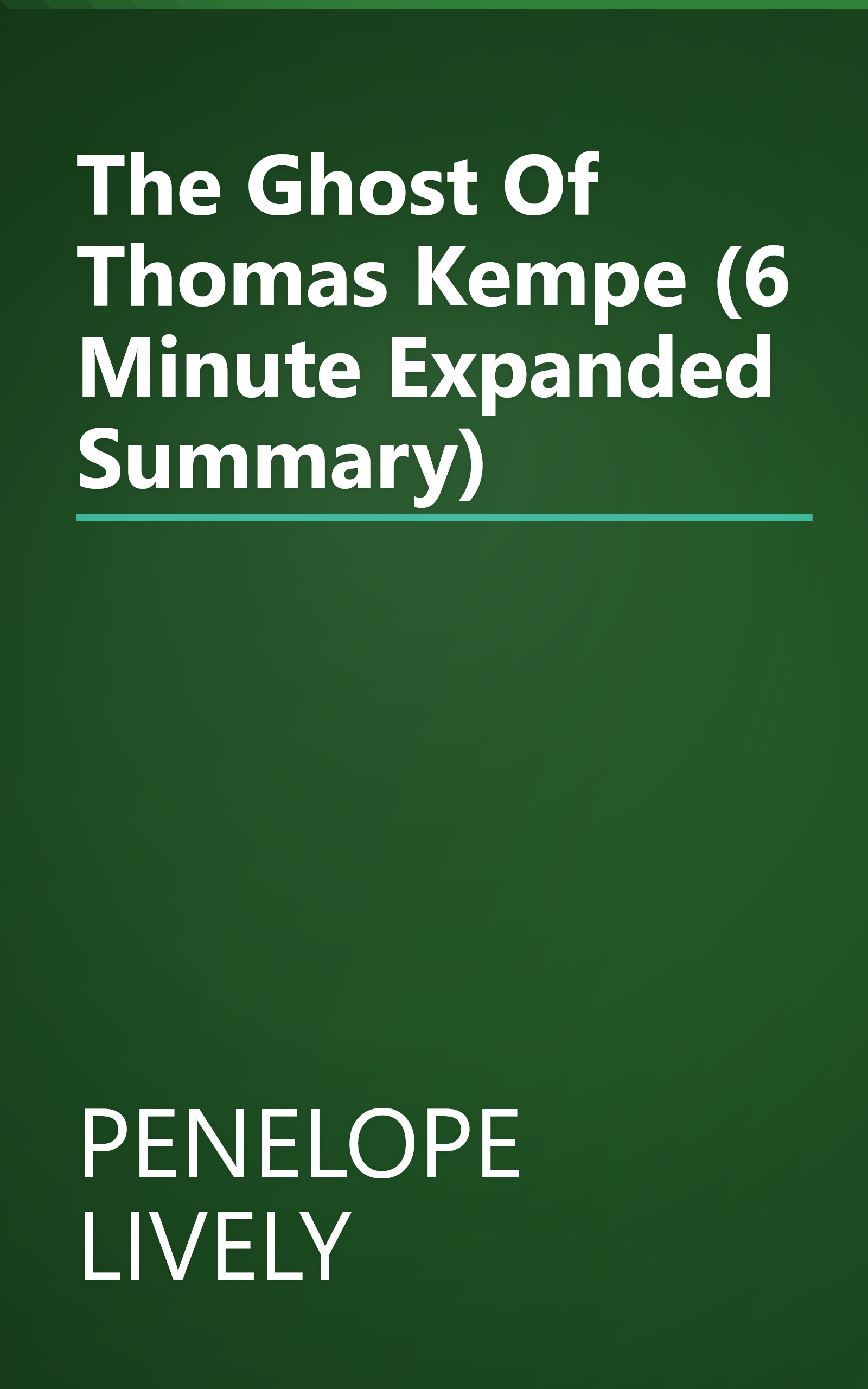 The Ghost Of Thomas Kempe (6 Minute   Expanded Summary) book cover