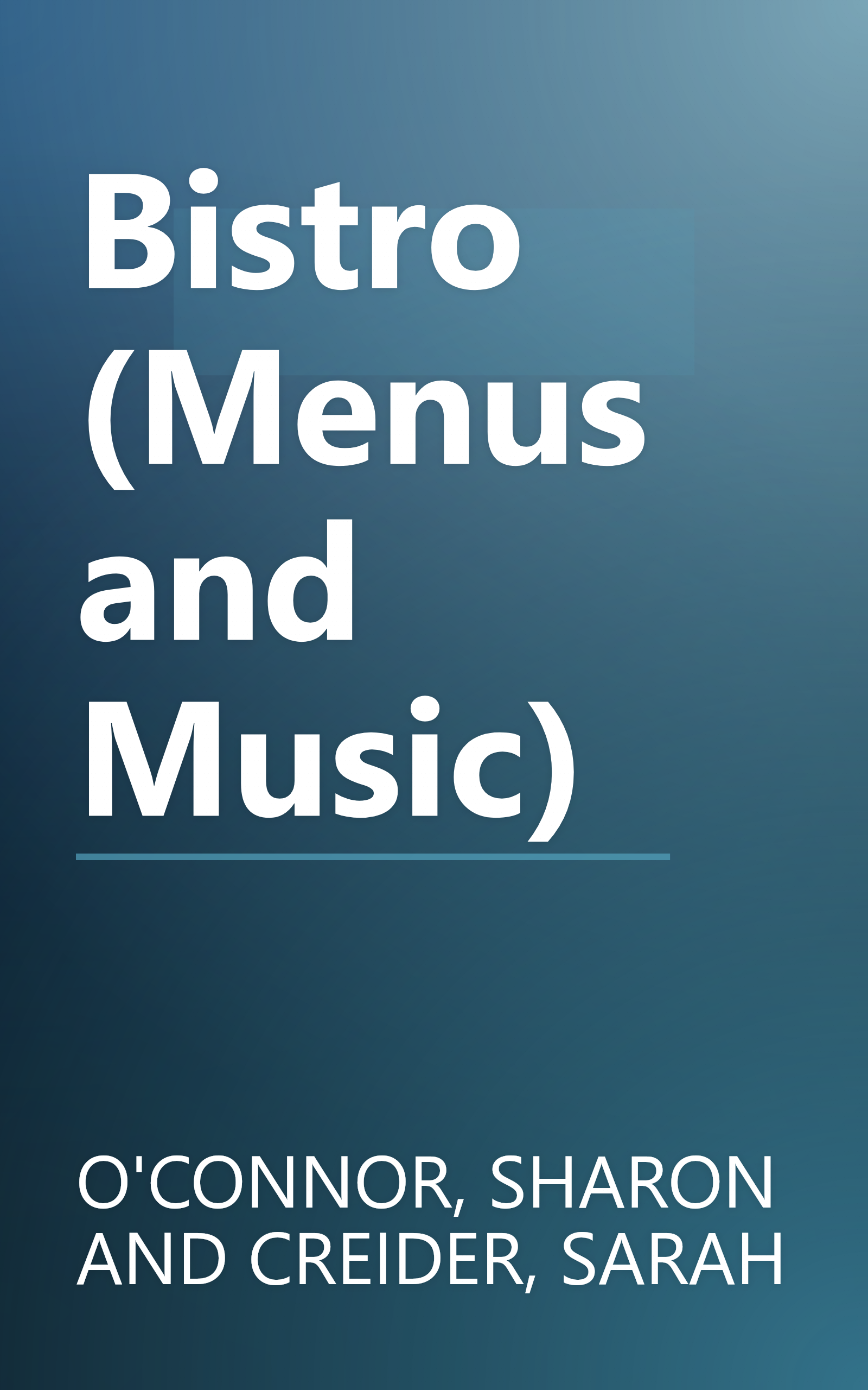 Bistro (Menus and Music) book cover