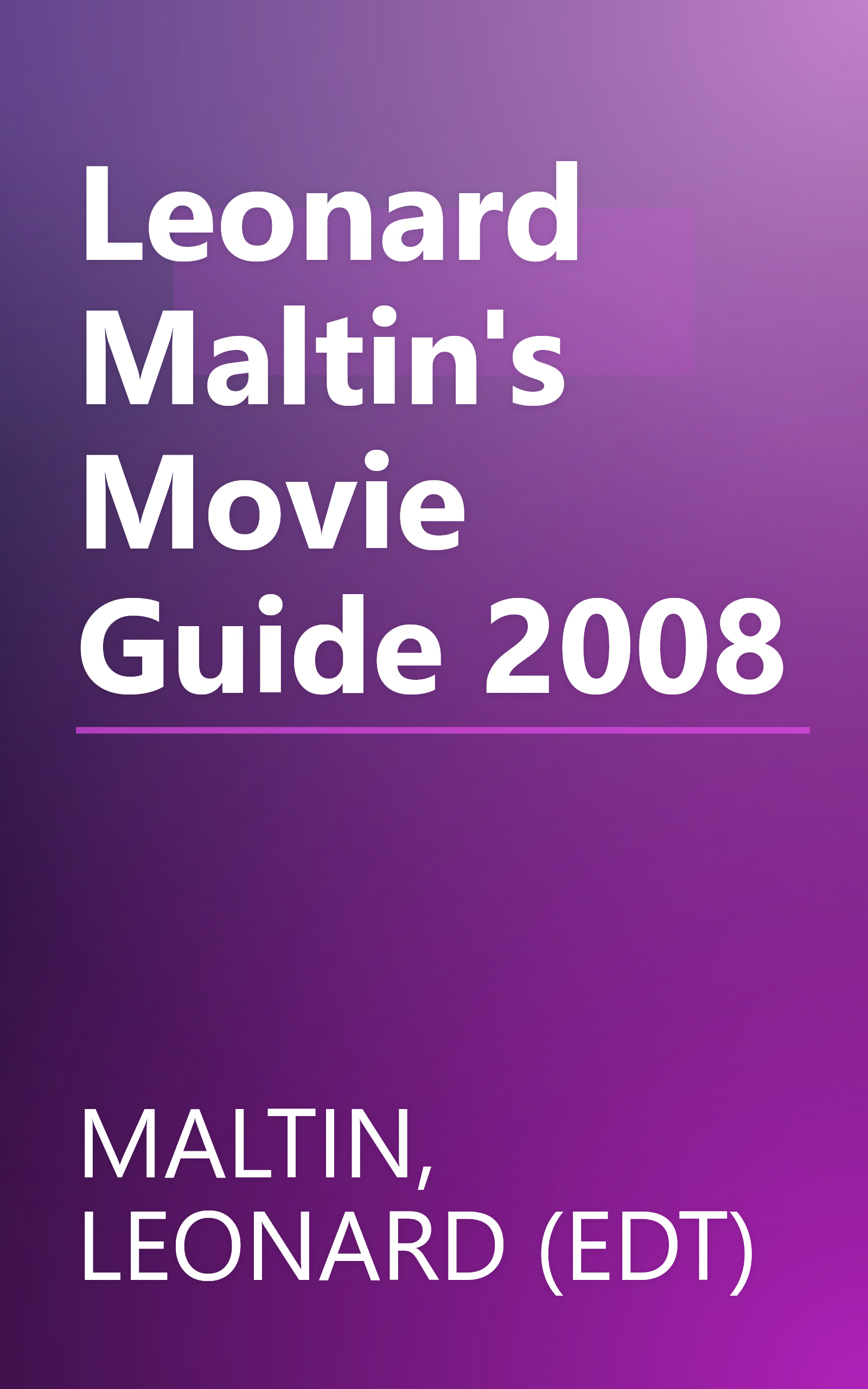 Leonard Maltin's Movie Guide 2008 book cover