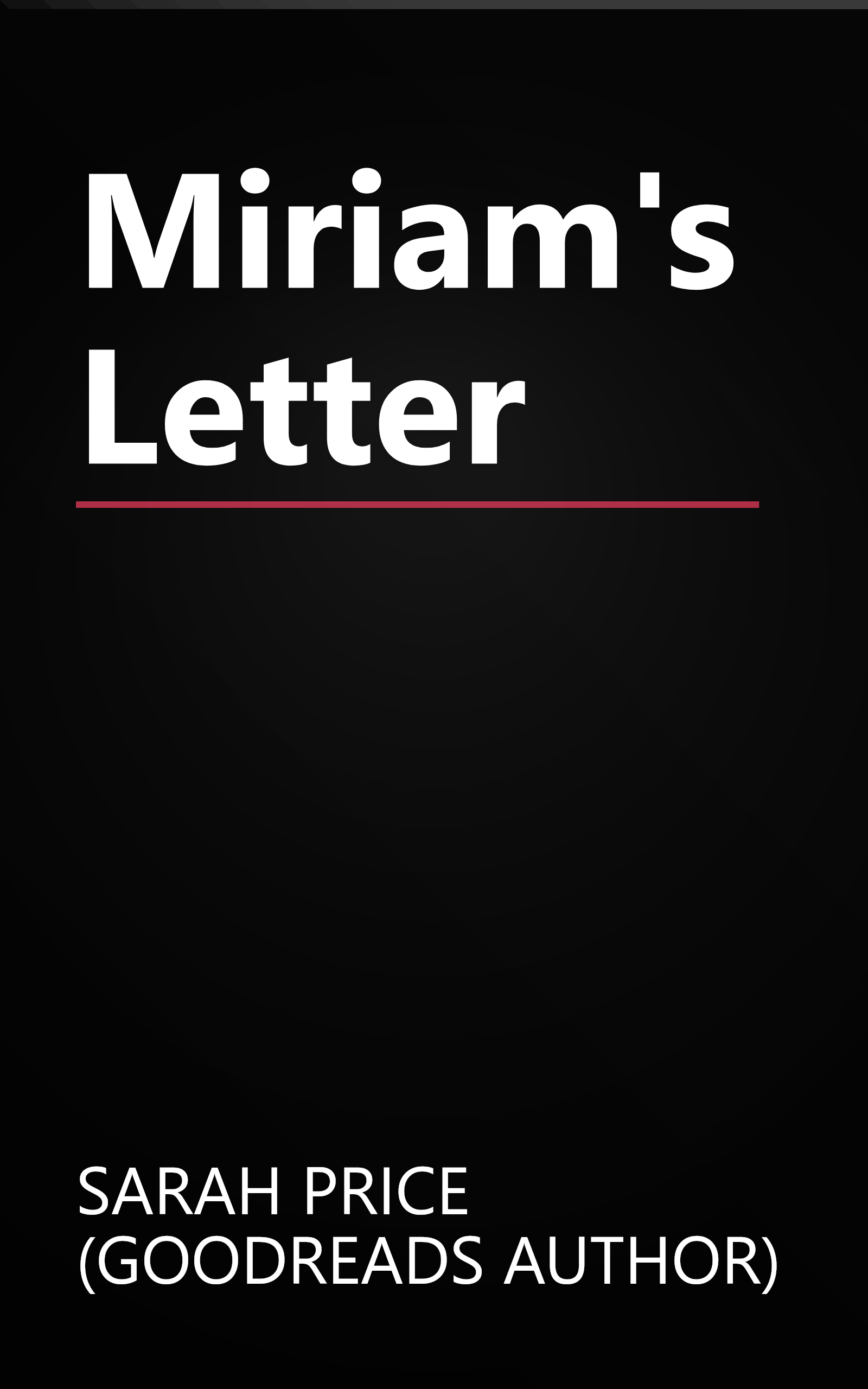 Miriam's Letter book cover