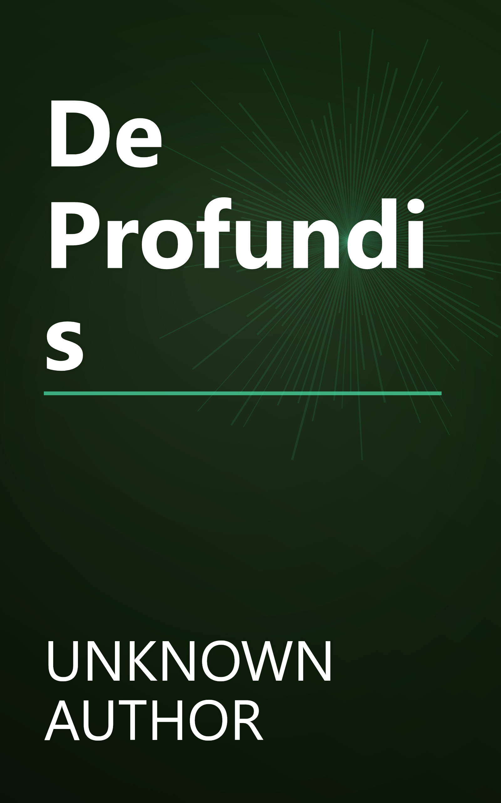 De Profundis book cover