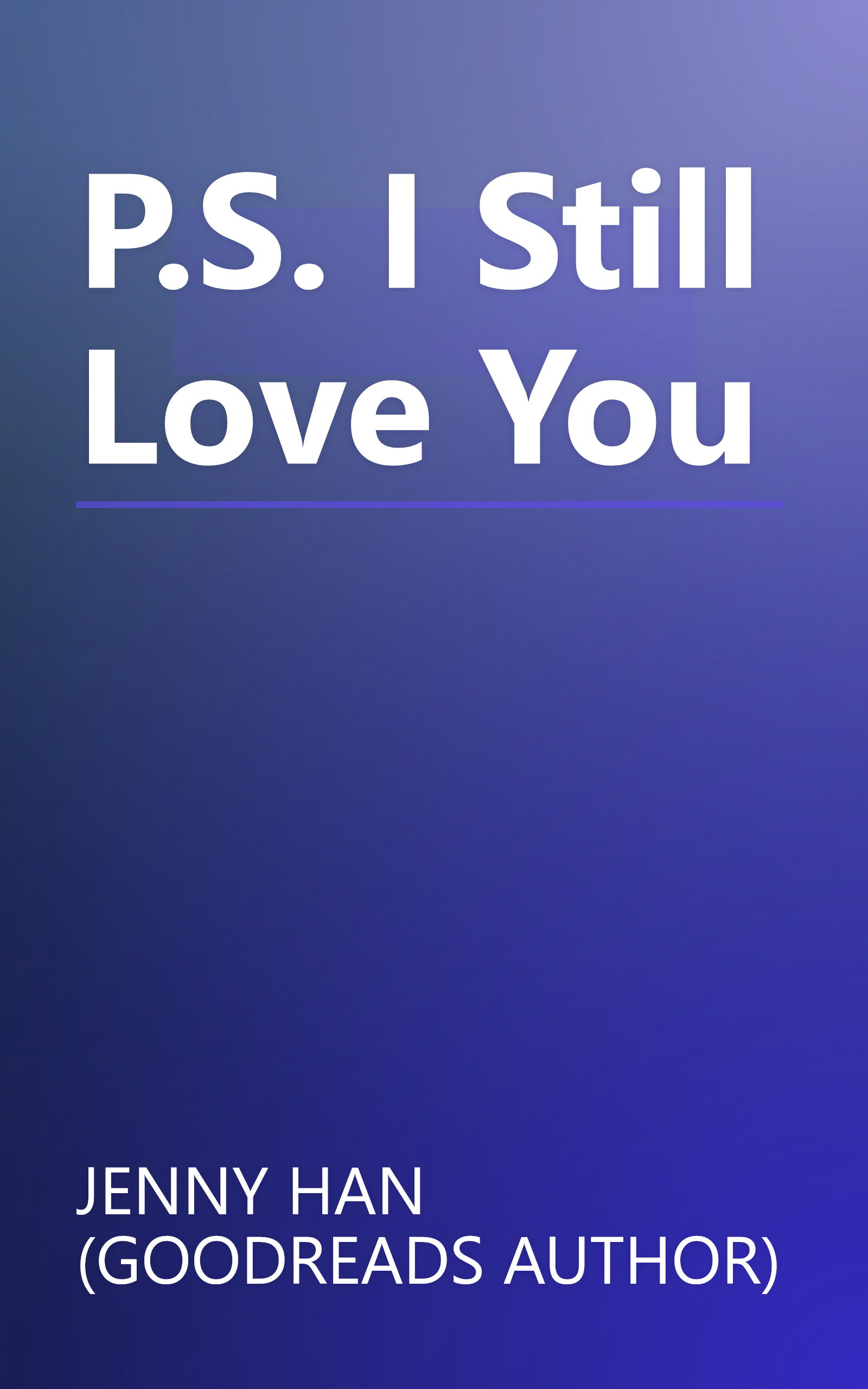 P.S. I Still Love You book cover