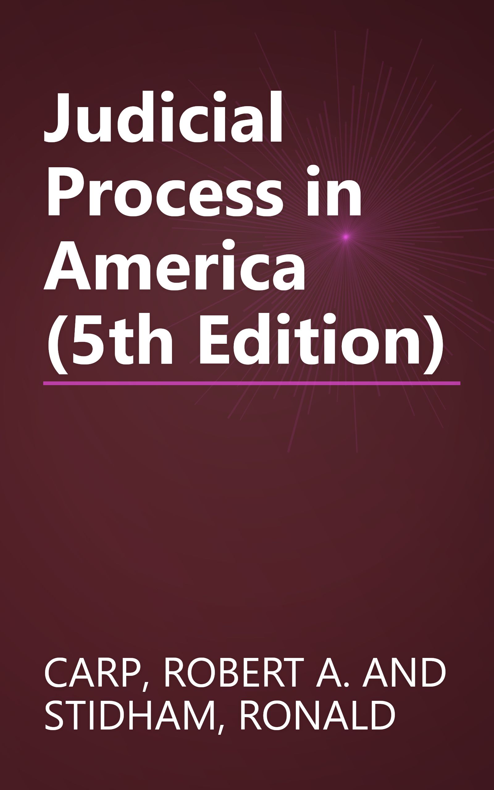Judicial Process in America (5th Edition) book cover