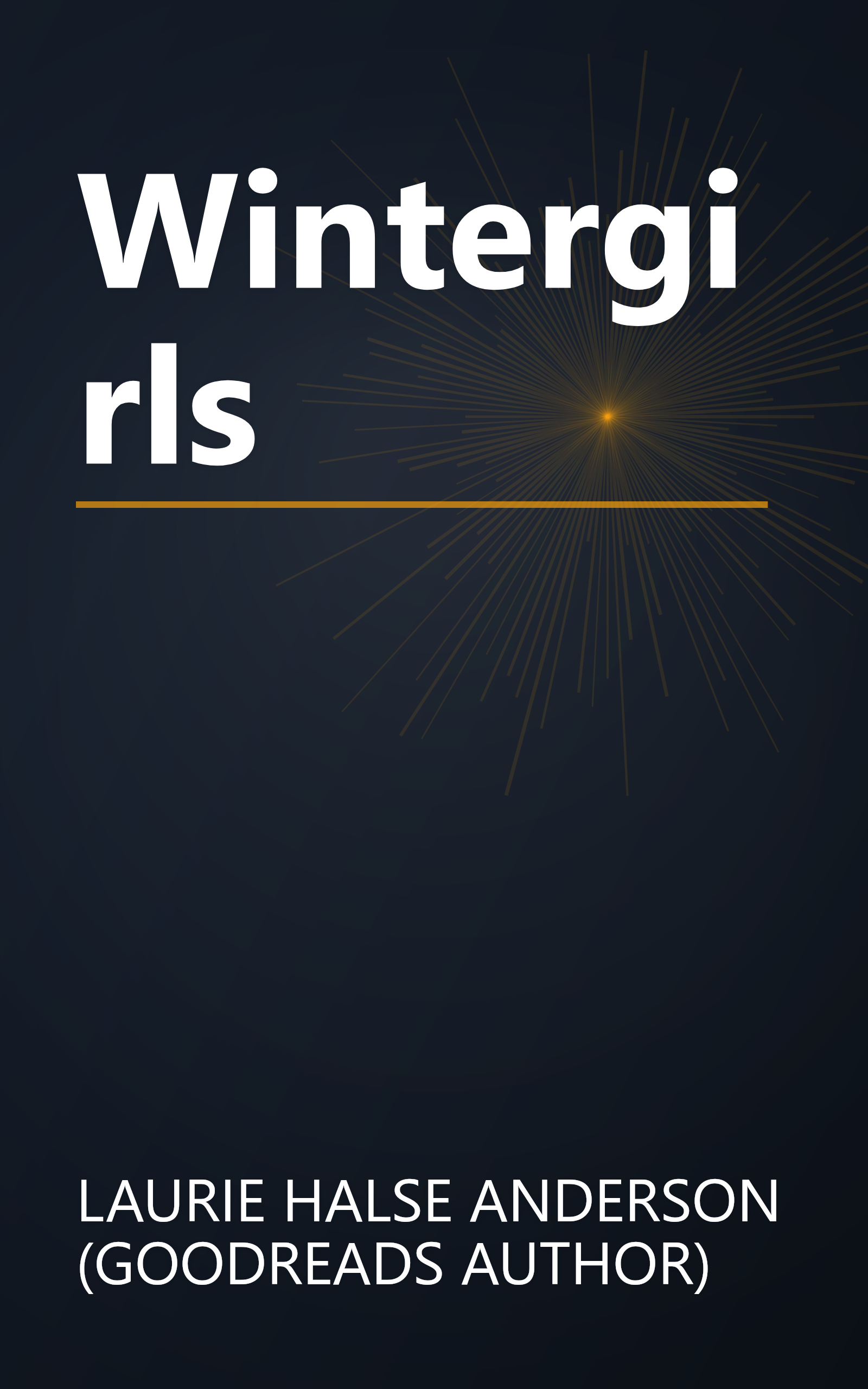 Wintergirls book cover