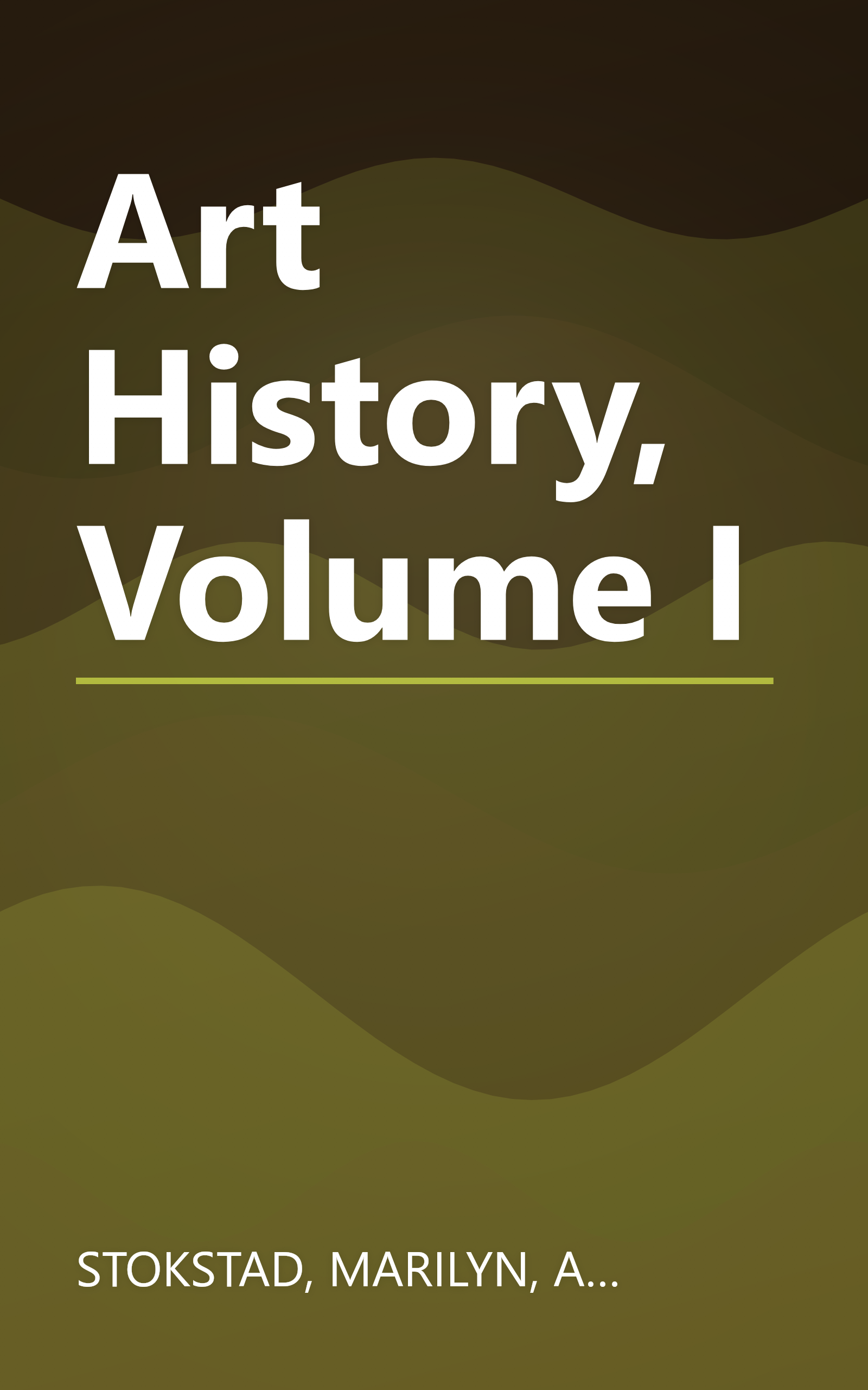 Art History, Volume I book cover