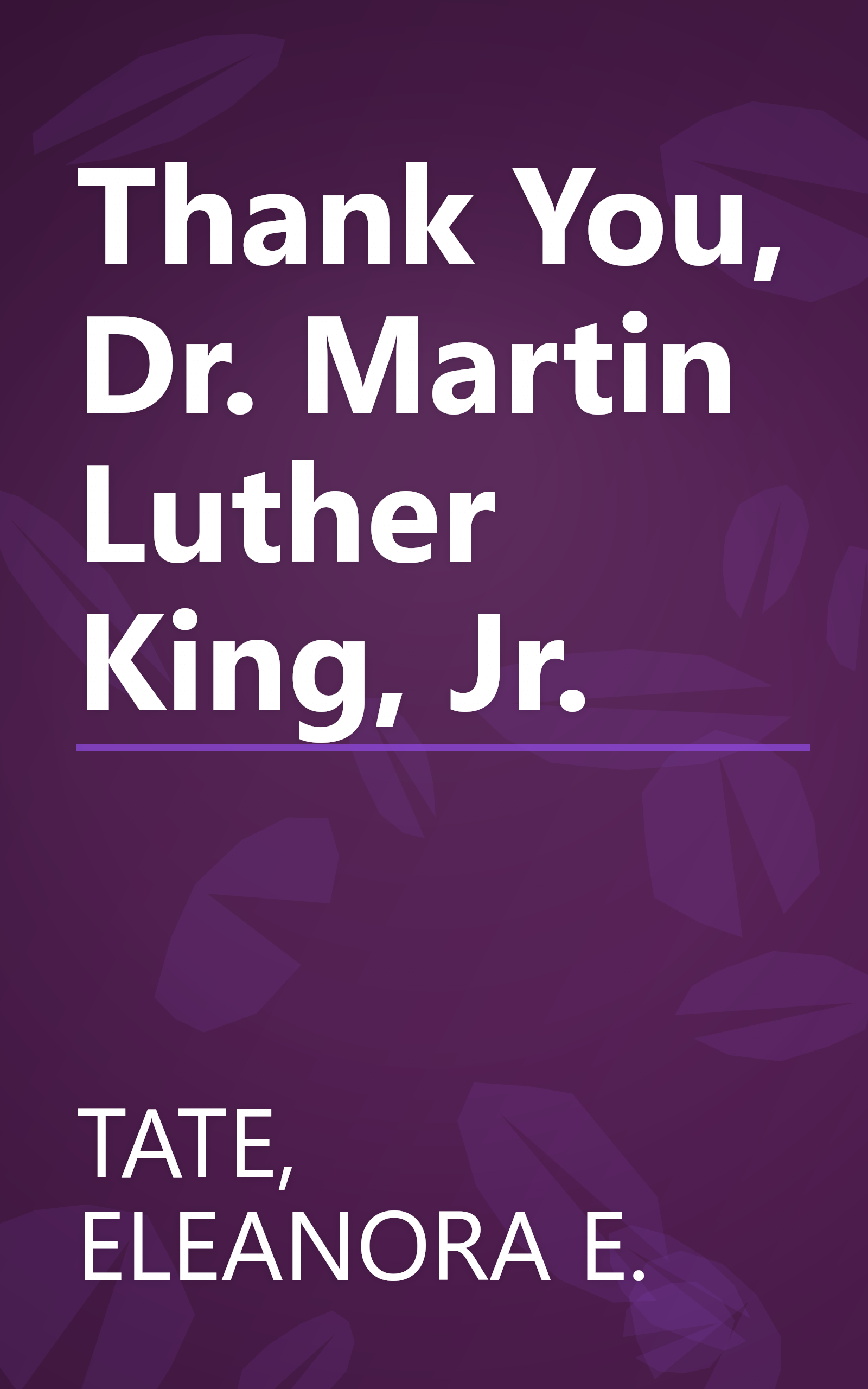 Thank You, Dr. Martin Luther King, Jr. book cover