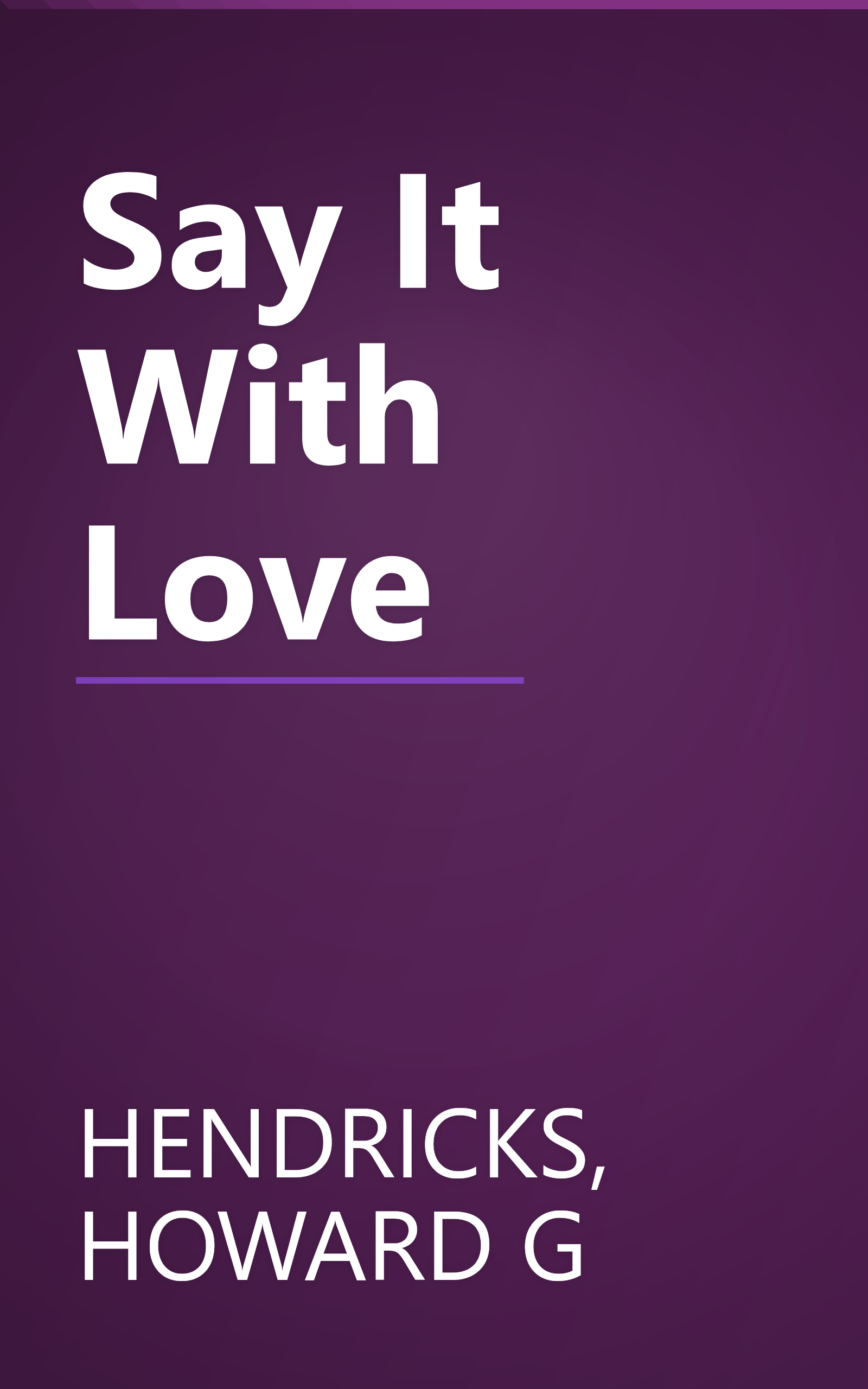 Say It With Love book cover