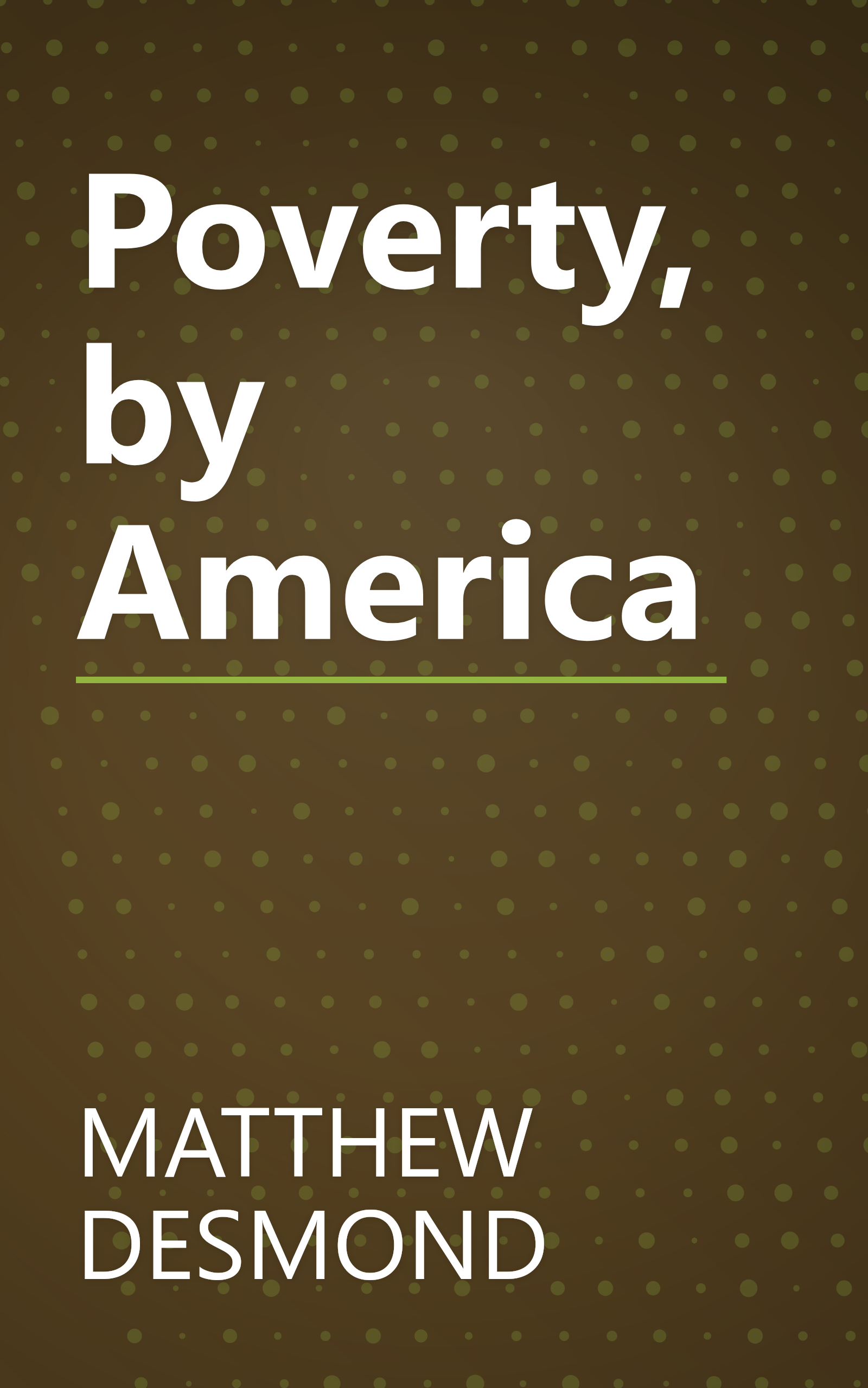 Poverty, by America book cover