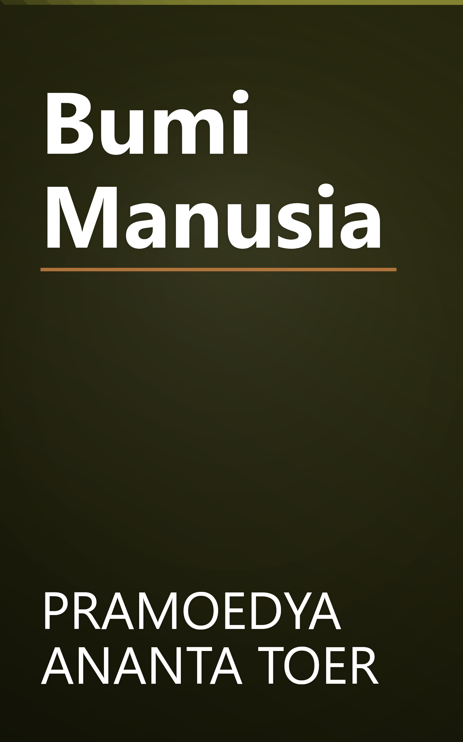 Bumi Manusia book cover