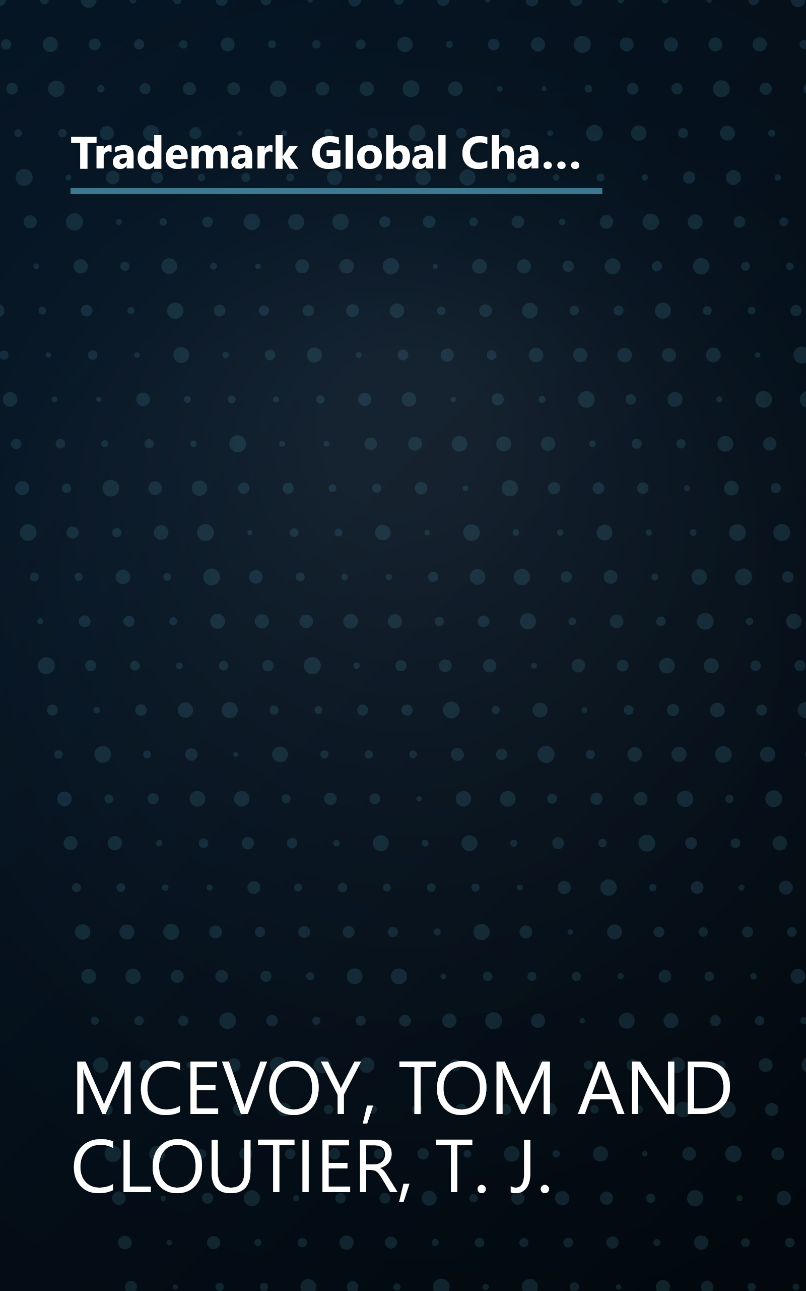 Trademark Global Championship Hold'em Tournament Hands: Championship Strategies at Limit and No-Limit Hold'em! book cover