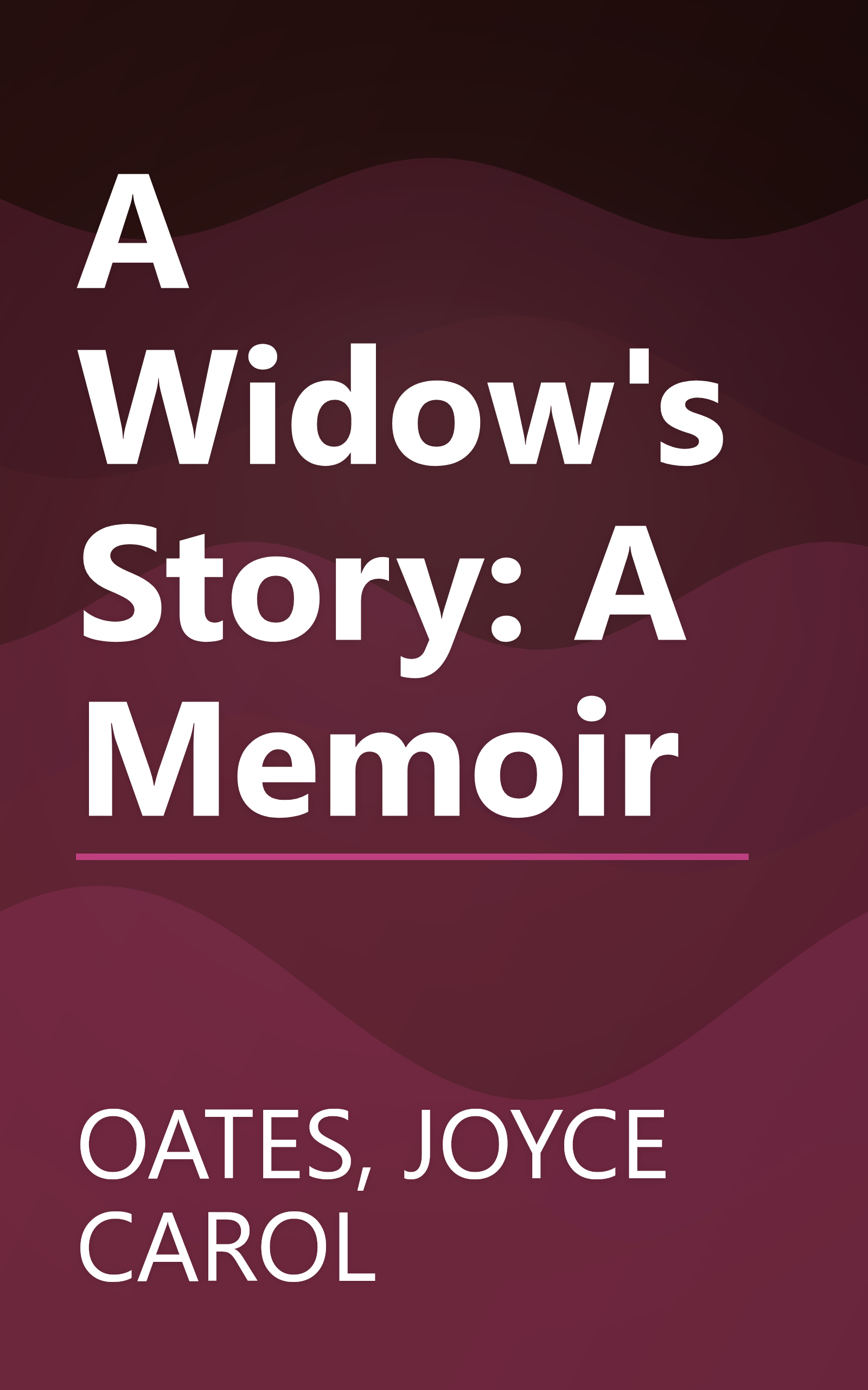A Widow's Story: A Memoir book cover