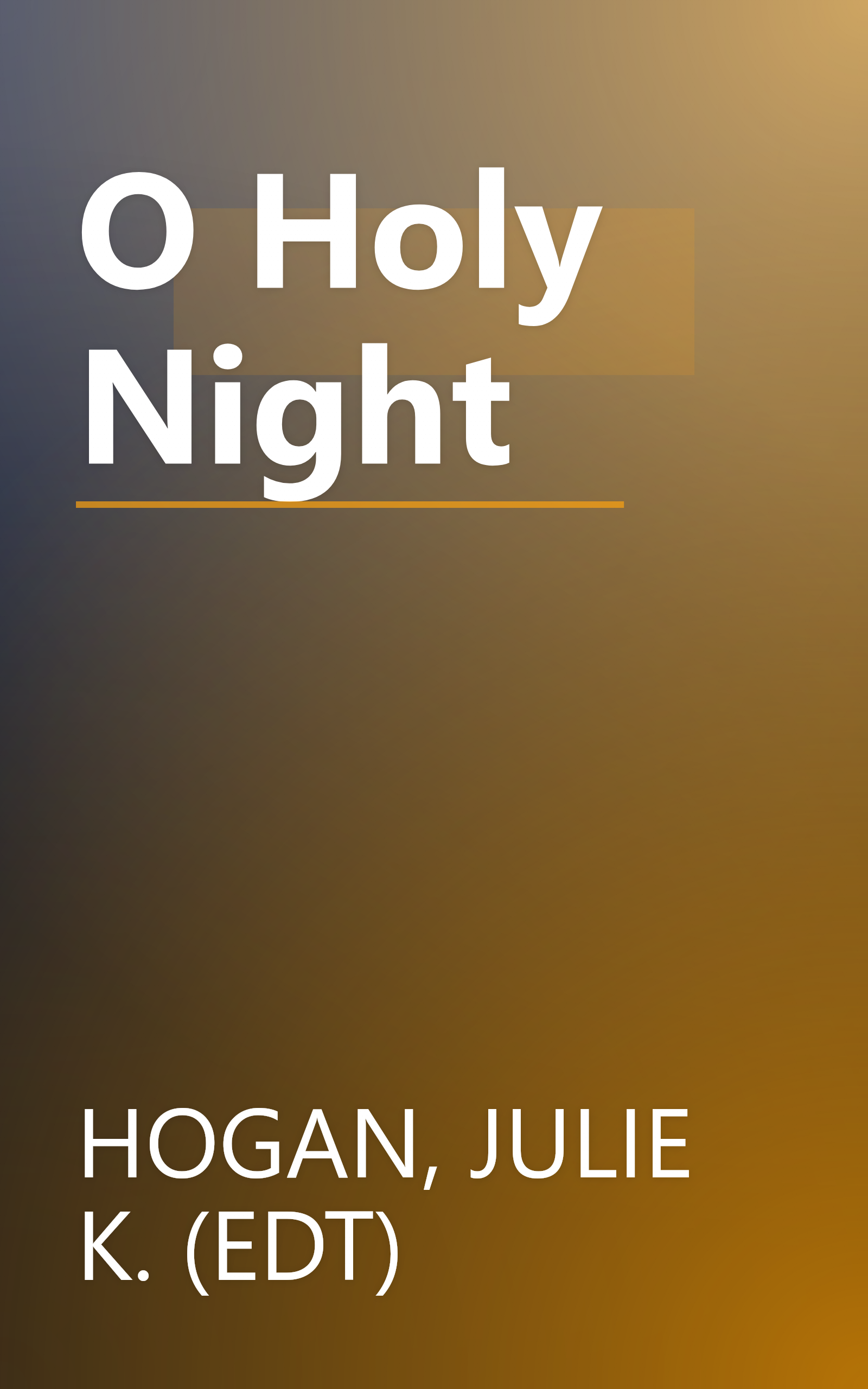 O Holy Night book cover