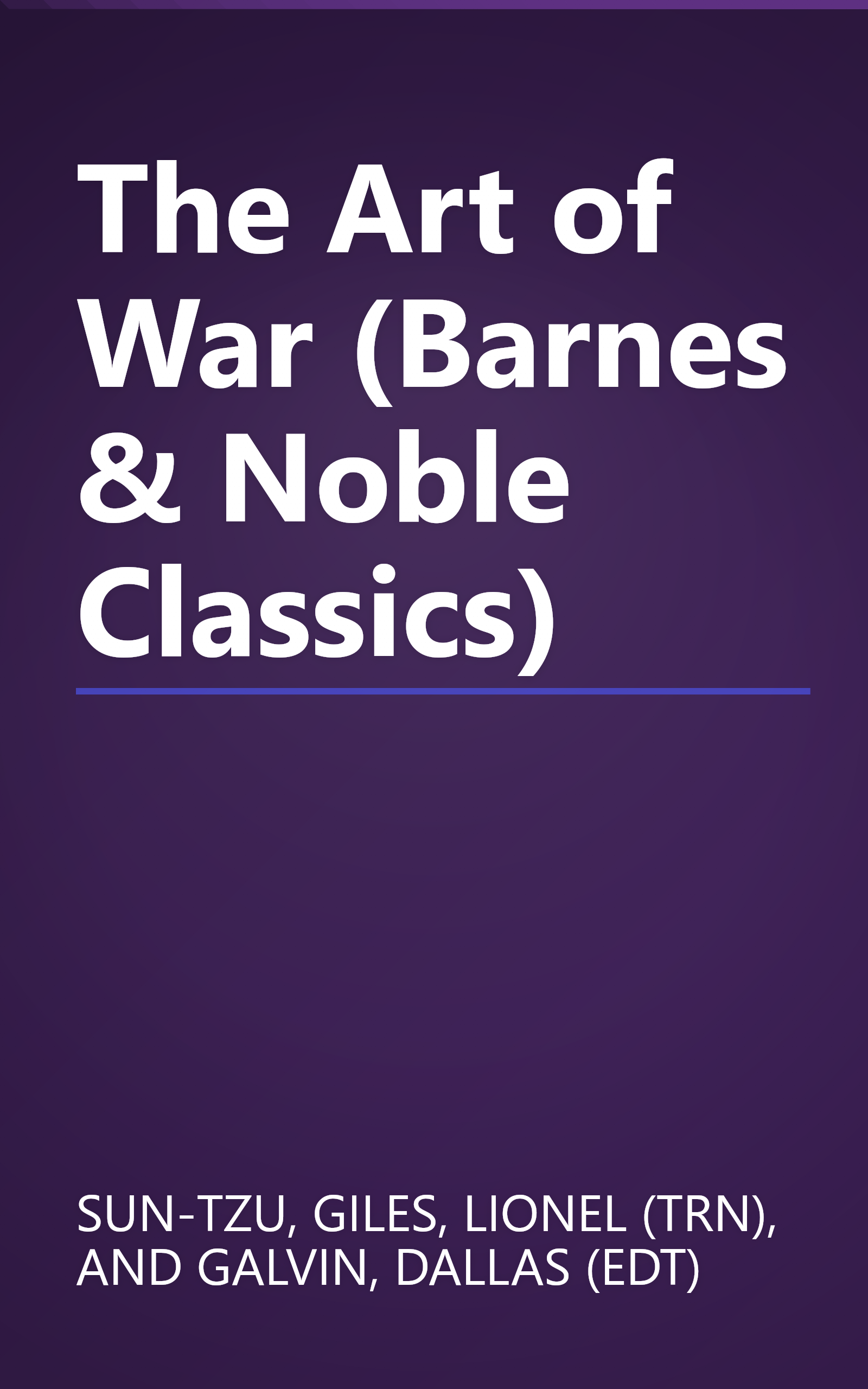The Art of War (Barnes & Noble Classics) book cover
