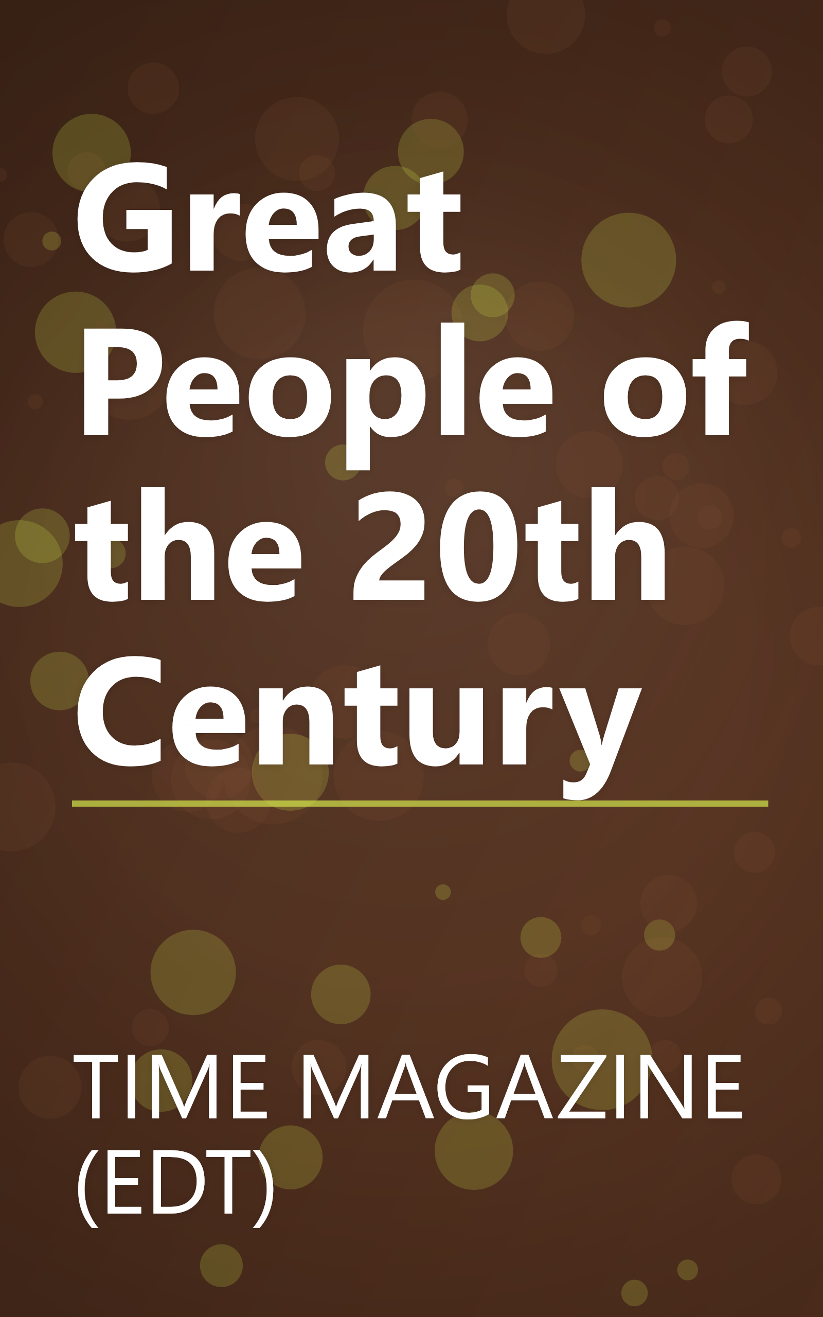 Great People of the 20th Century book cover