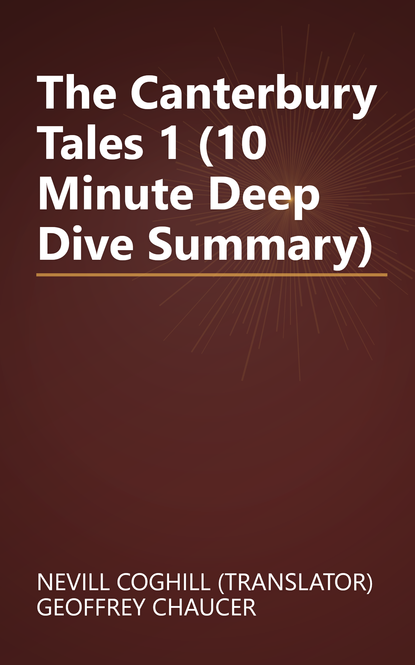 The Canterbury Tales 1 (10 Minute   Deep Dive Summary) book cover
