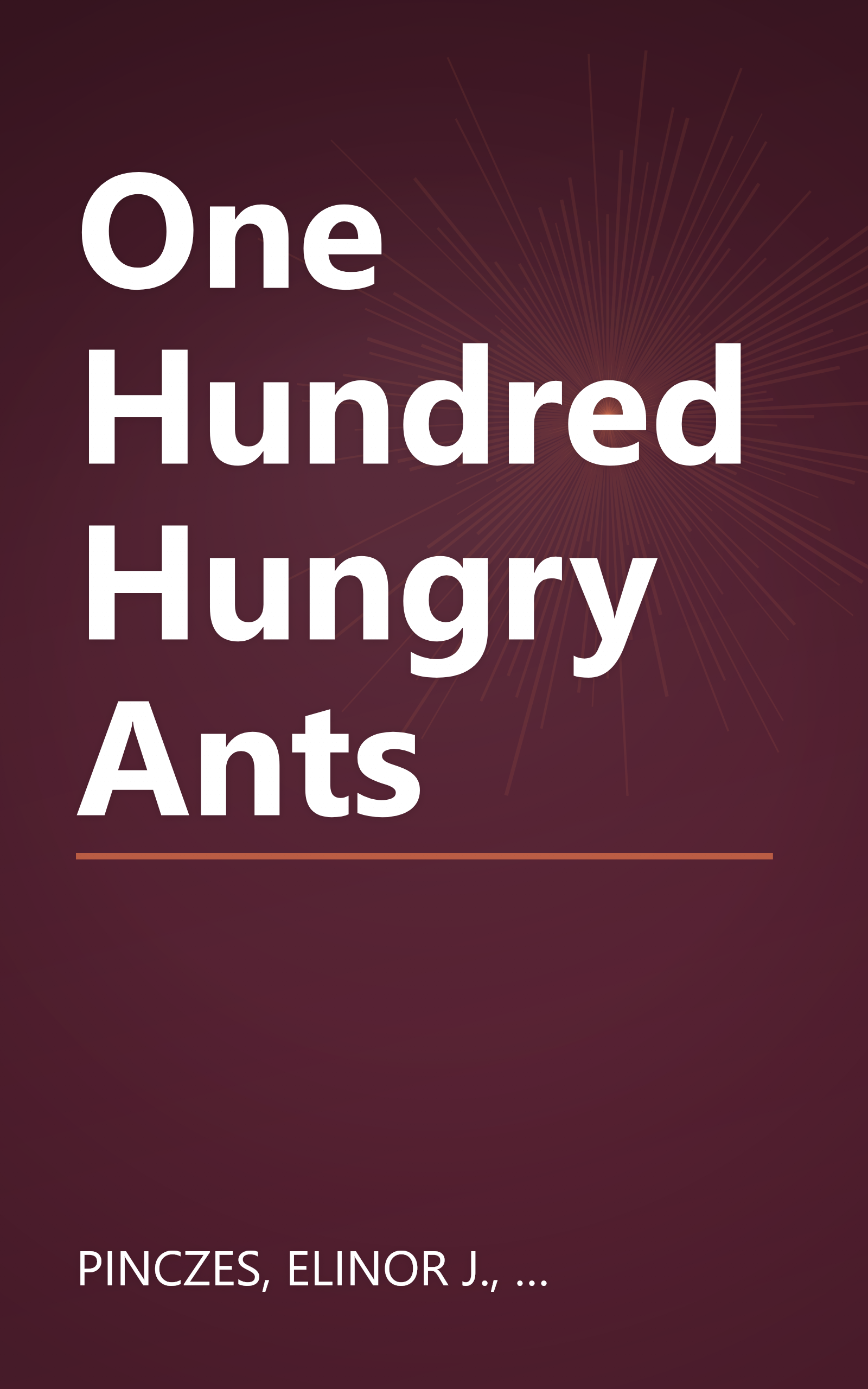 One Hundred Hungry Ants book cover