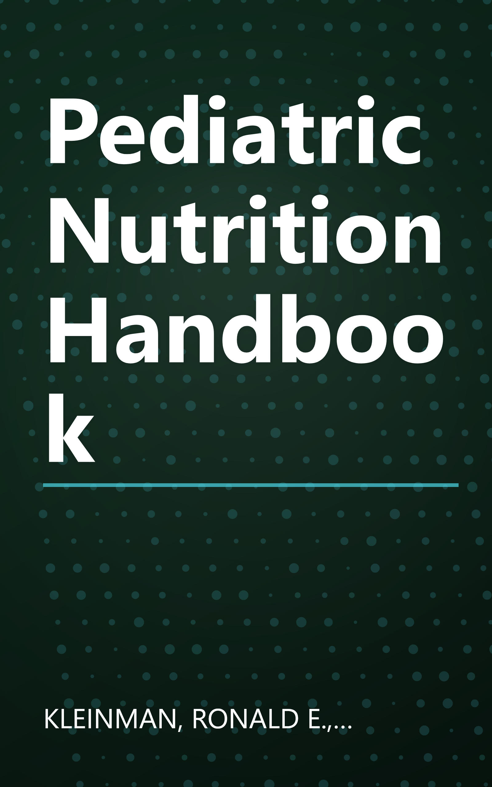 Pediatric Nutrition Handbook book cover