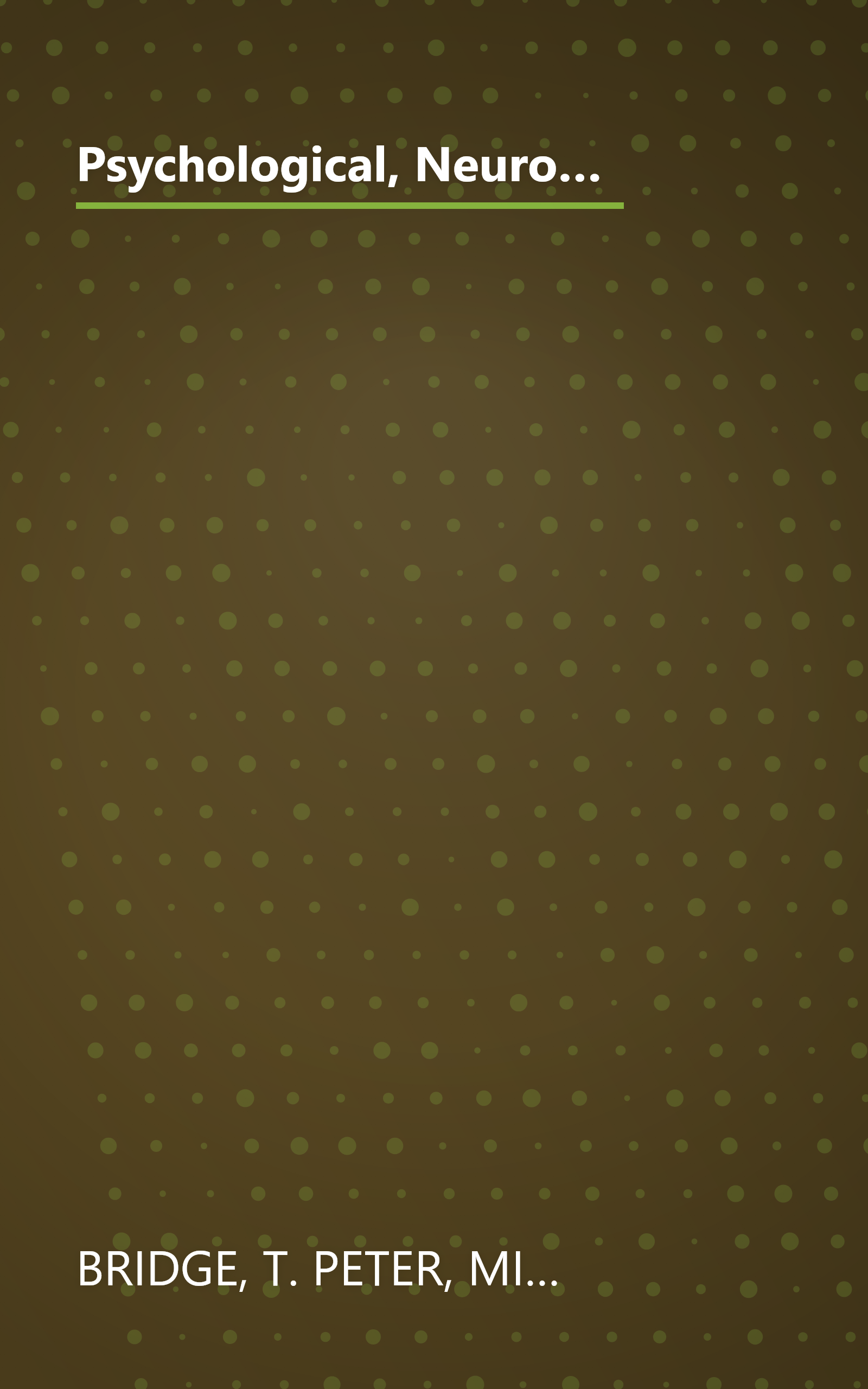 Psychological, Neuropsychiatric, And Substance Abuse Aspects of AIDS (Advances in Biochemical Psychopharmacology) (Vol 44) book cover